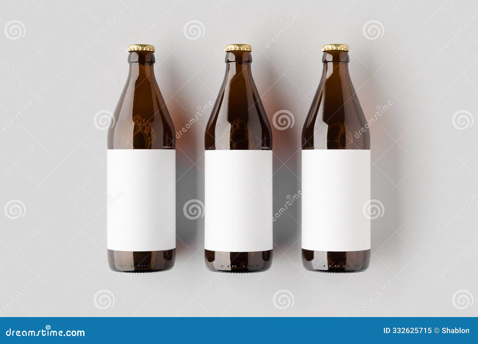 Euro Beer Bottle Mockup with a Blank Label Stock Image - Image of ...