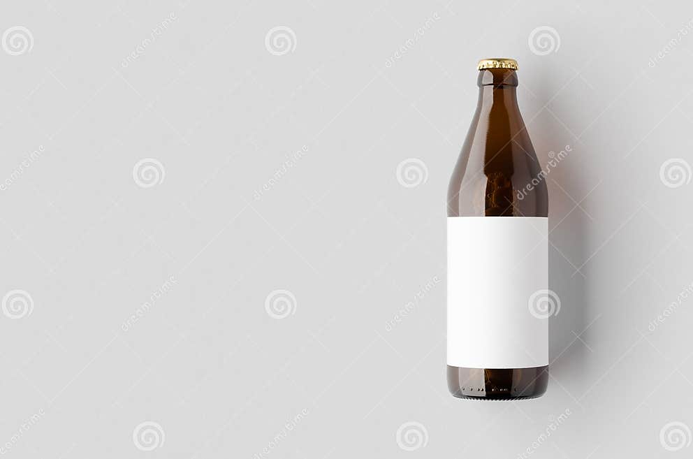 Euro Beer Bottle Mockup with a Blank Label and Copyspace Stock Image ...