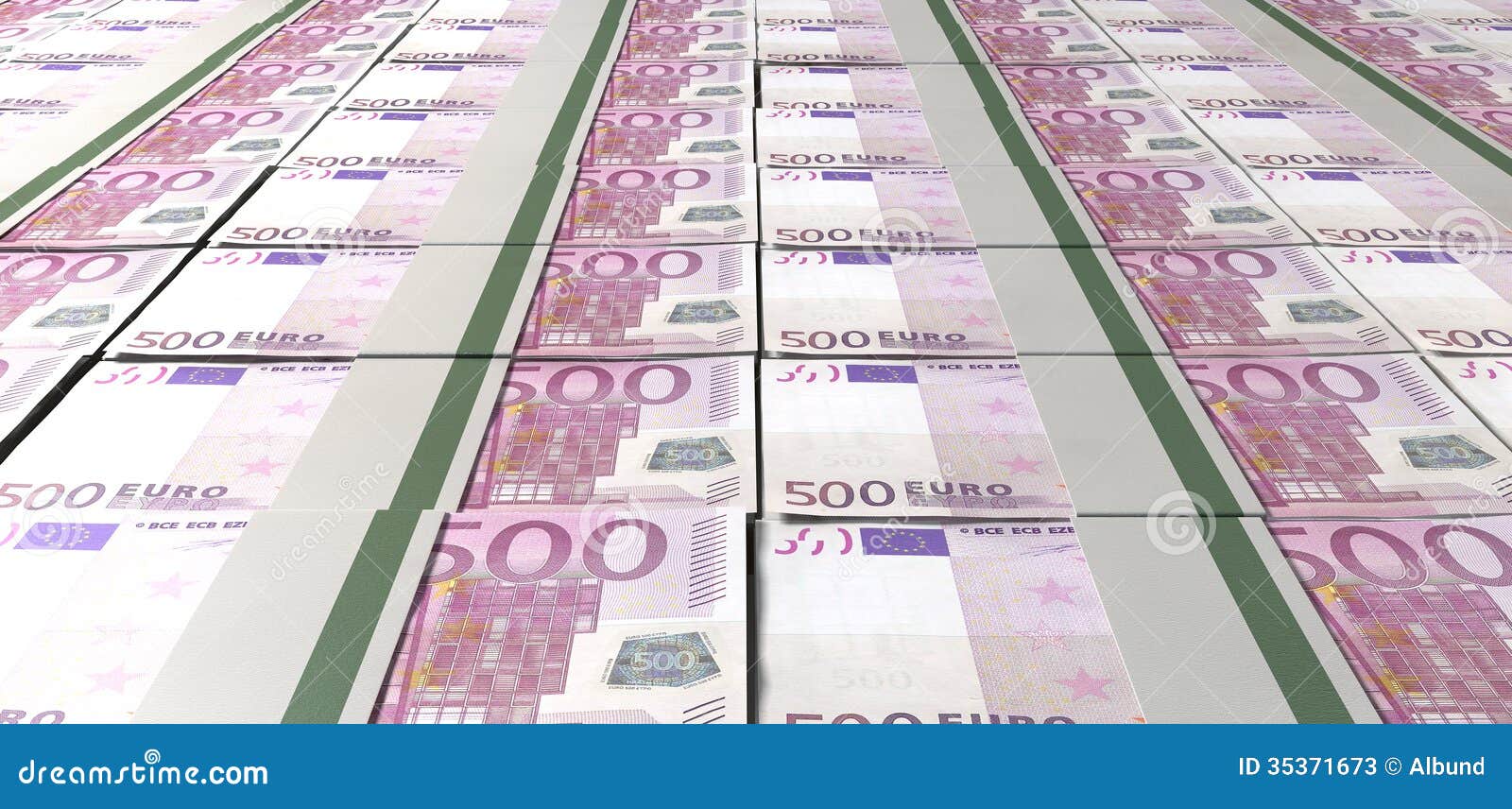 Euro Bill Bundles Laid Out stock image. Image of bills - 35371673