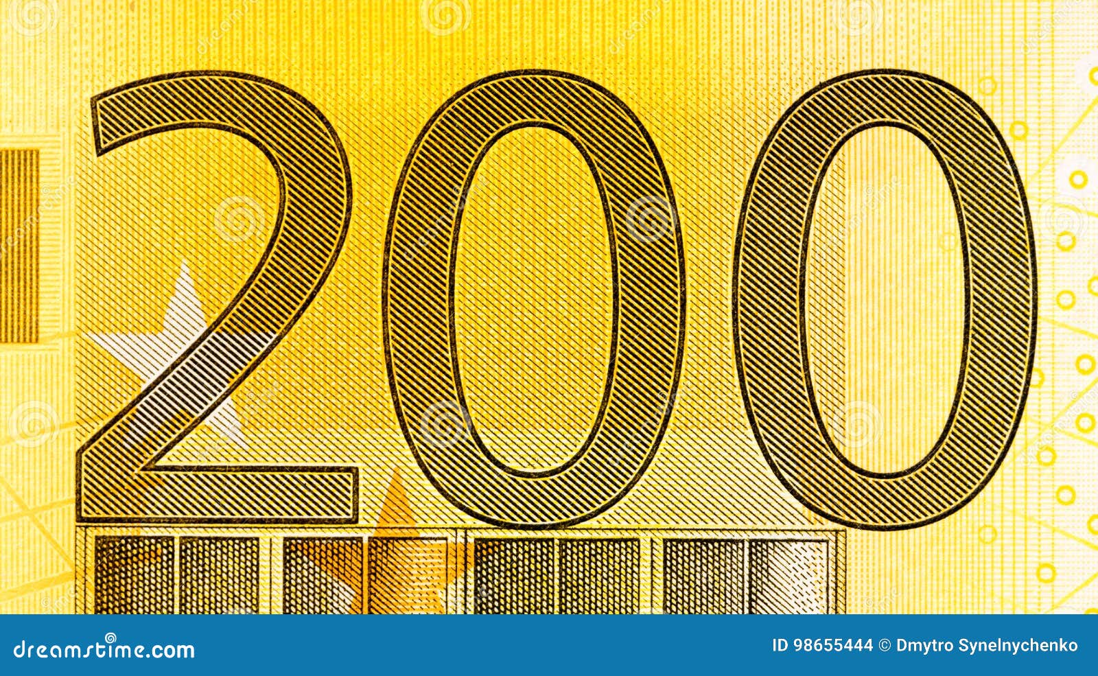 200 euro bill on macro. stock photo. Image of payment - 98655444