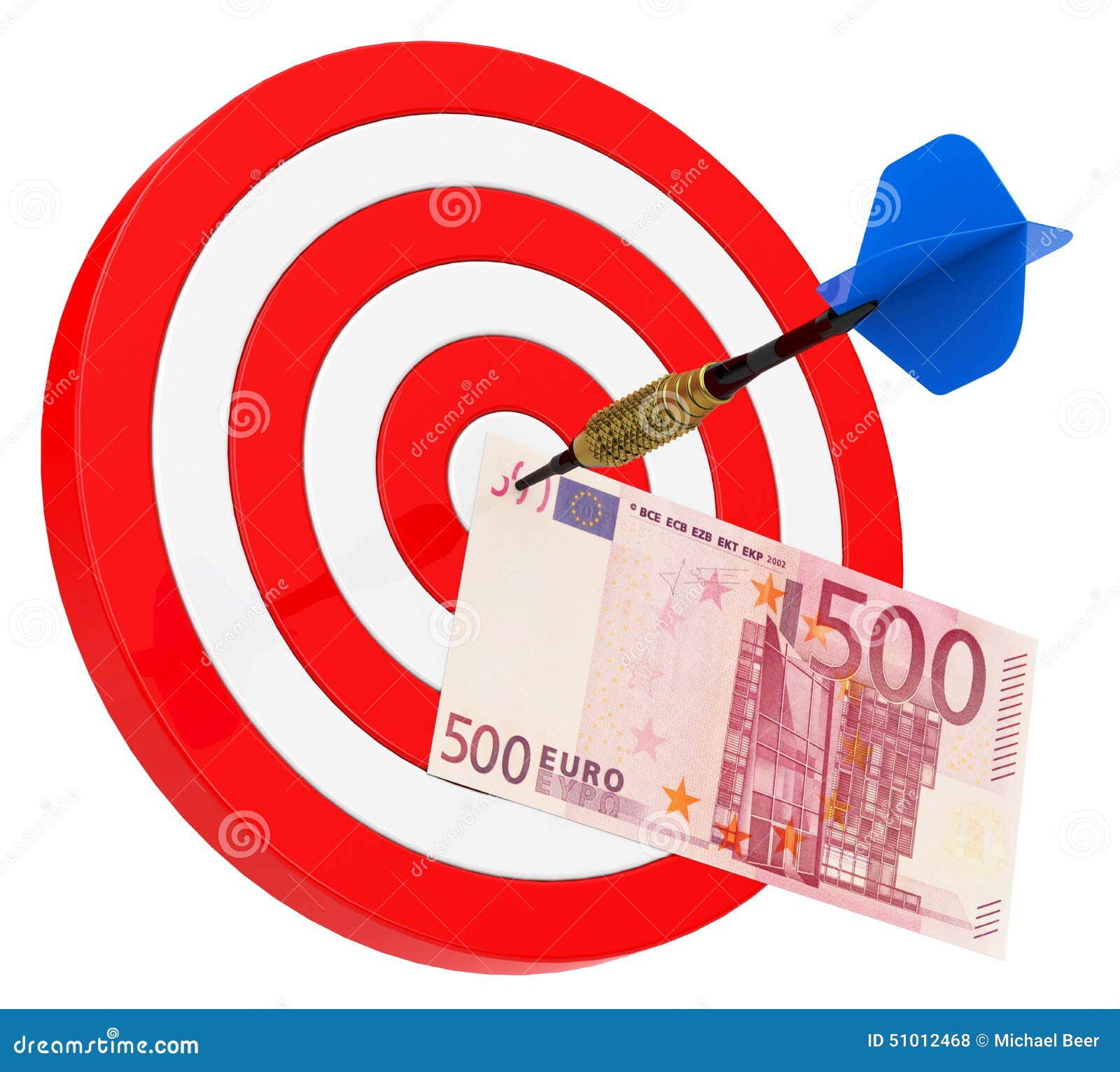 The euro bill target stock illustration. Illustration of monetary ...