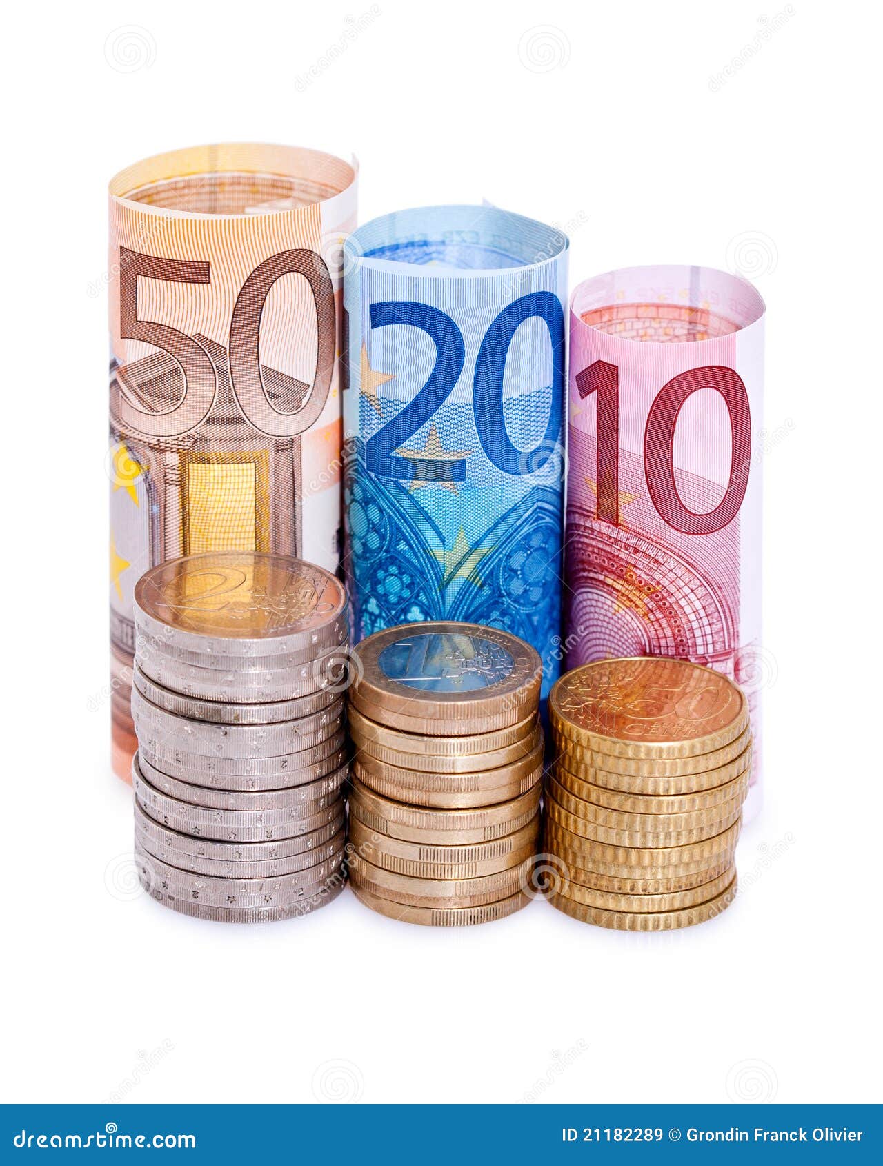 Euro billets et monnaie image stock. Image du européen - 21182289