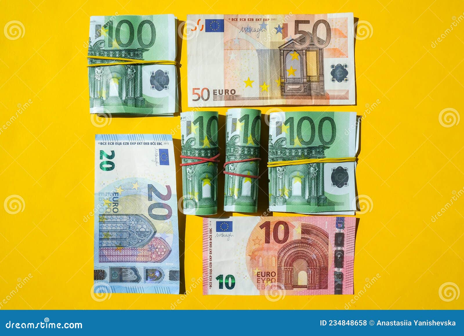 Euro Bills are Creative Layout. Business Concept, Development ...