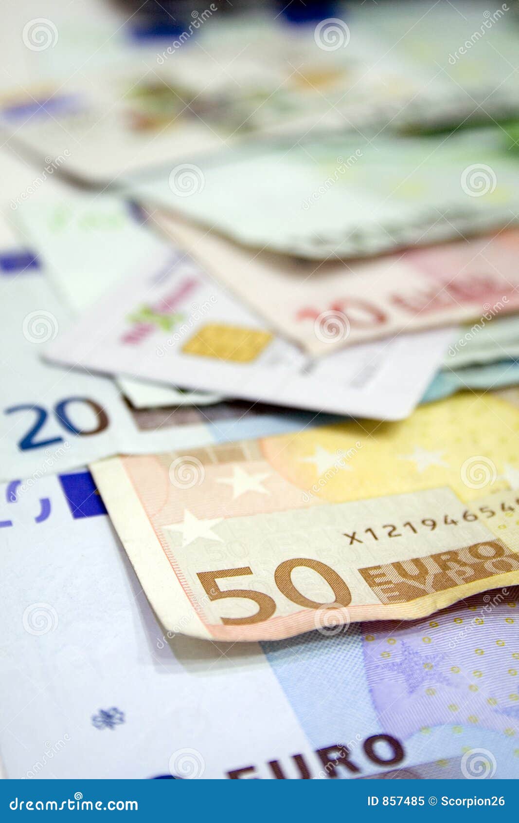 Euro Bills & Credit Card 1 Stock Image - Image of montary, economy: 857485