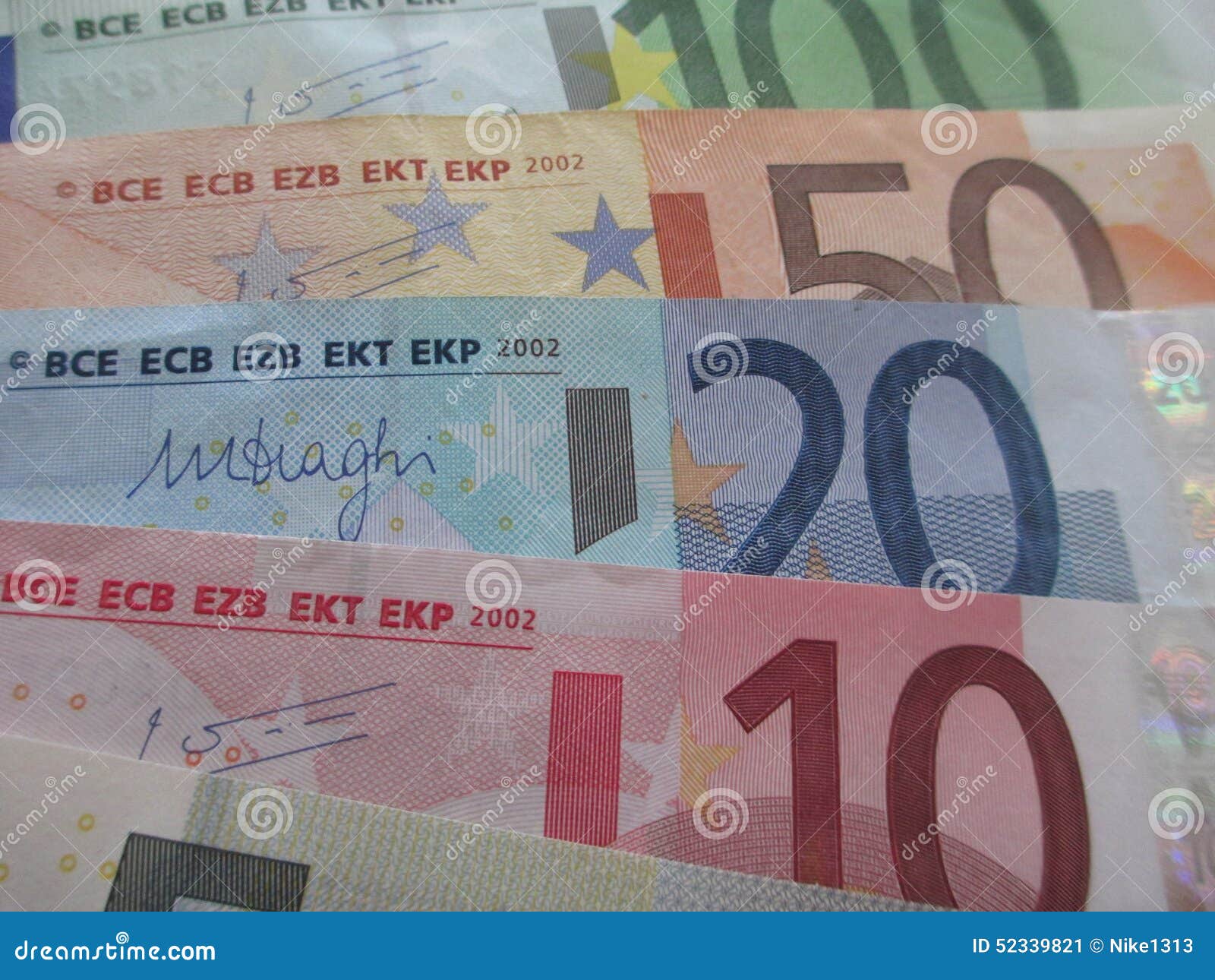 Euro bills stock image. Image of currency, notes, banknotes - 52339821