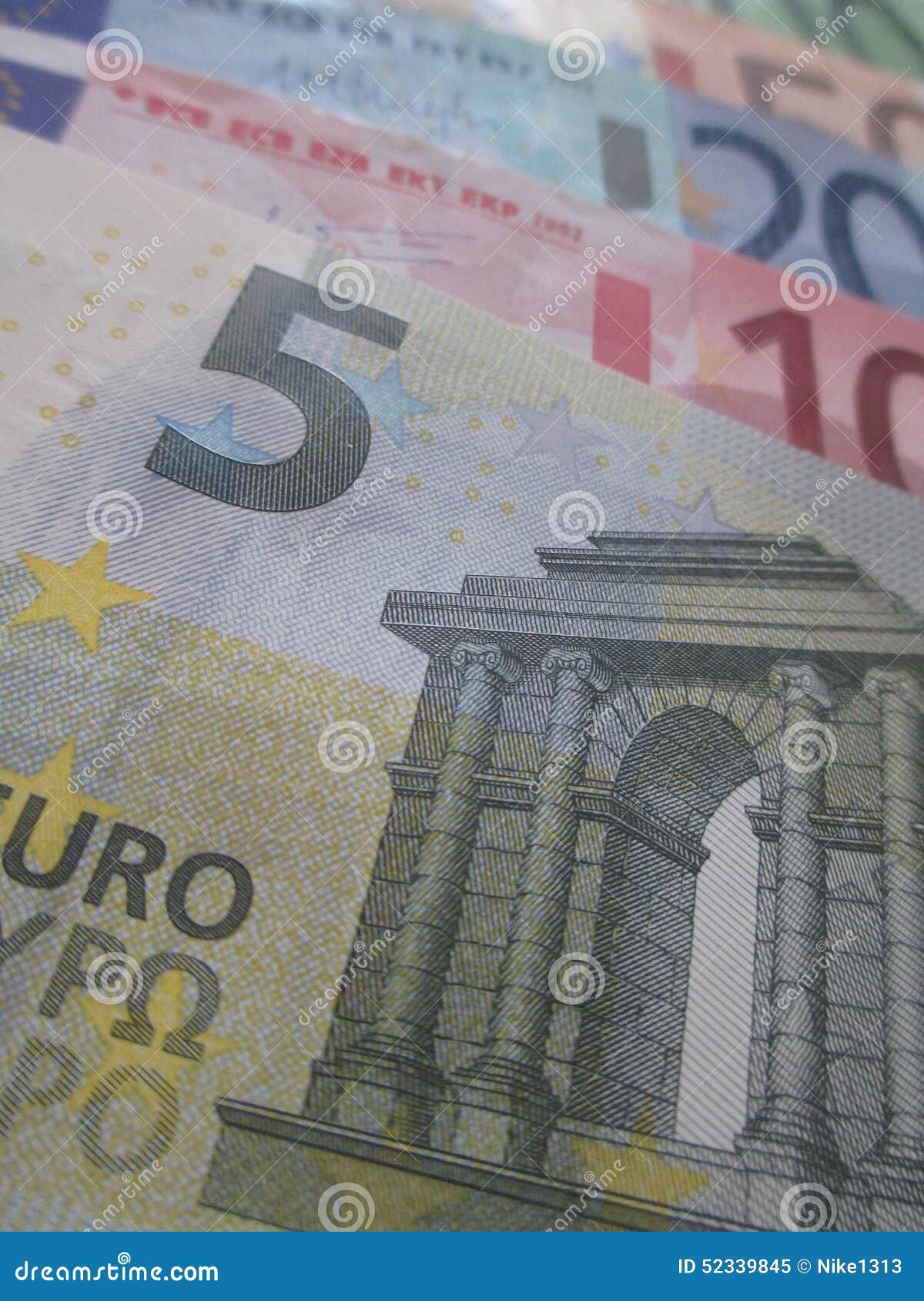 Euro bills stock image. Image of note, bills, paper, cash - 52339845