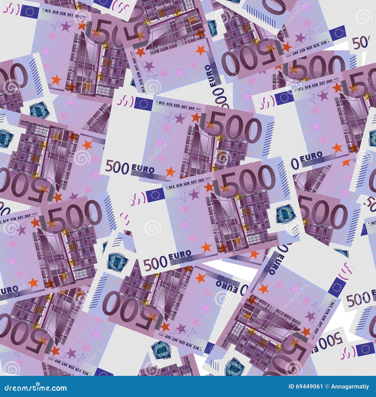 500 Euro bills seamless stock vector. Illustration of seamless - 69449061