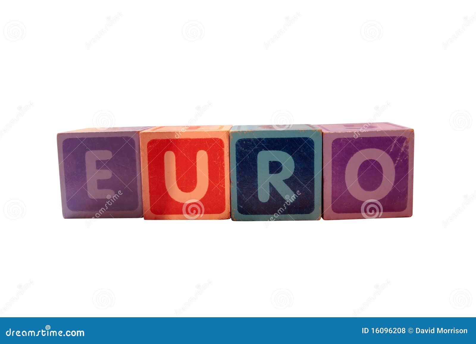 Euro In Blocks On White Background Stock Photo - Image of blue ...