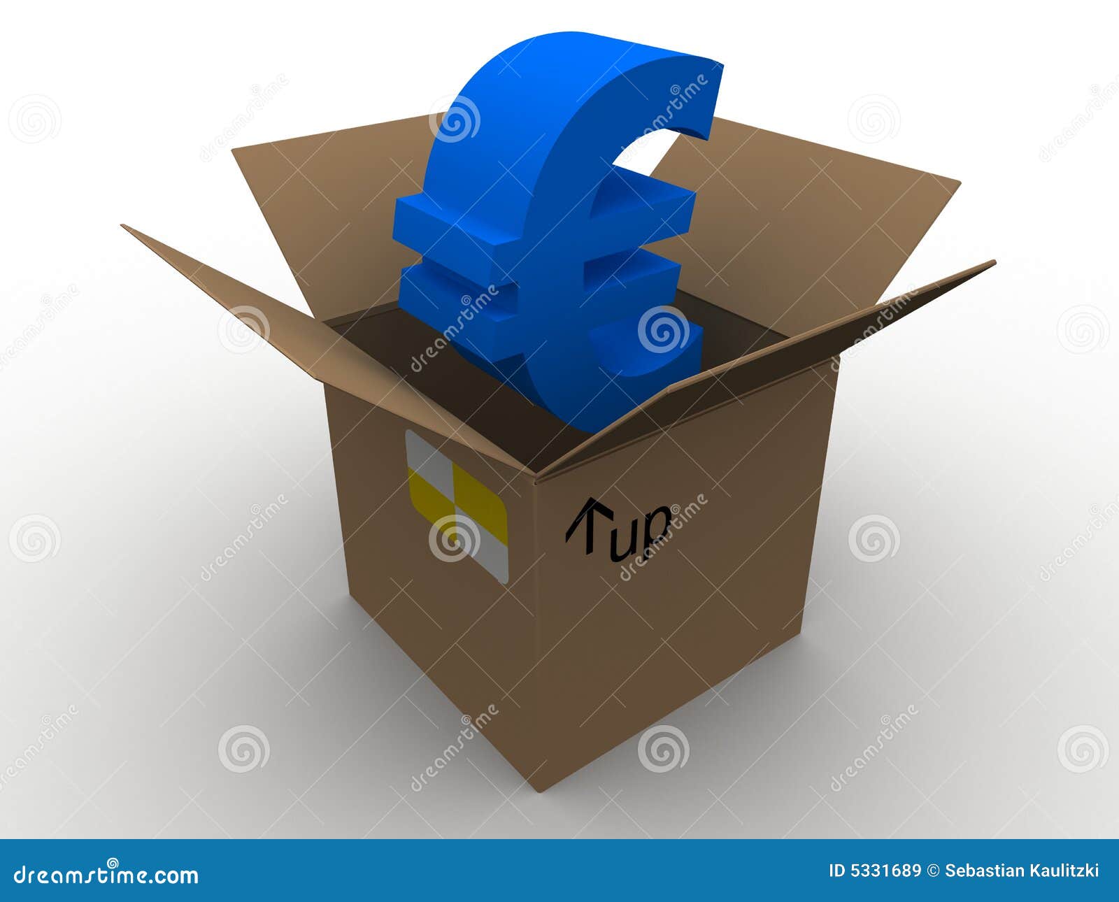Euro in a box stock illustration. Illustration of handle - 5331689