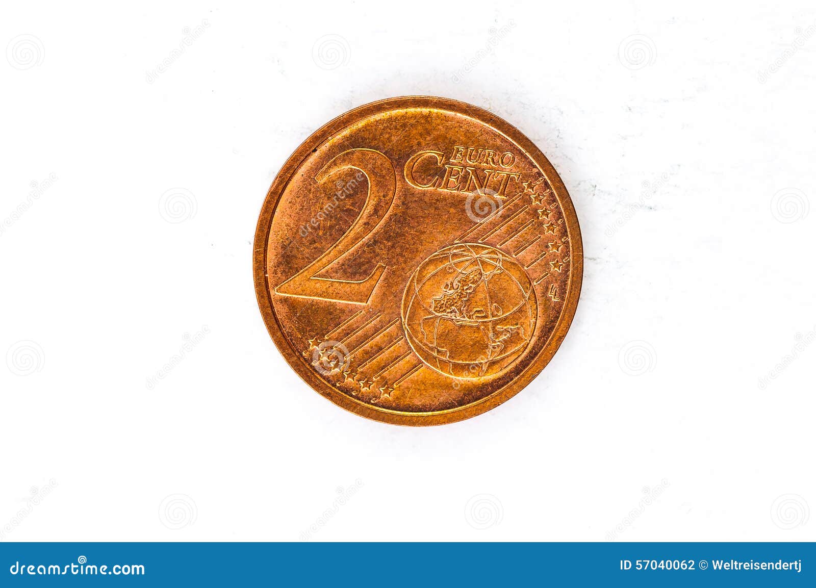 2 Euro Cent Coin with German Backside Used Look Stock Photo - Image of ...