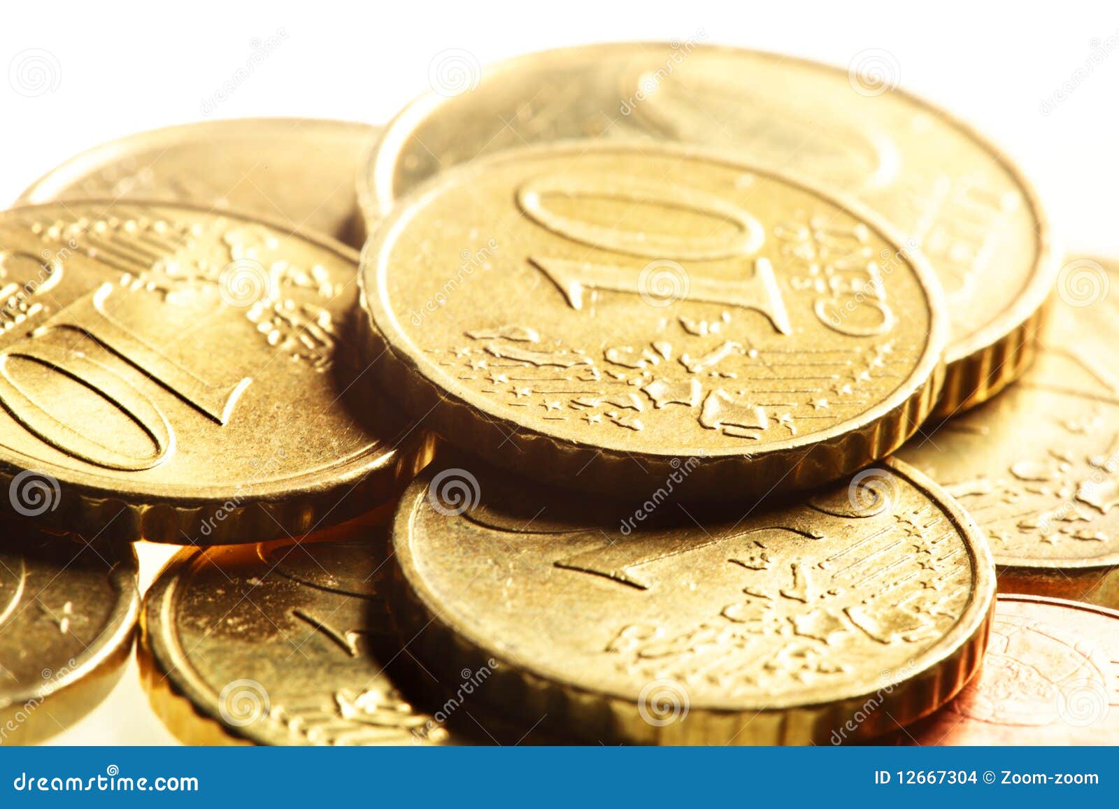 Euro cent coins stock photo. Image of mass, copper, eurocent - 12667304
