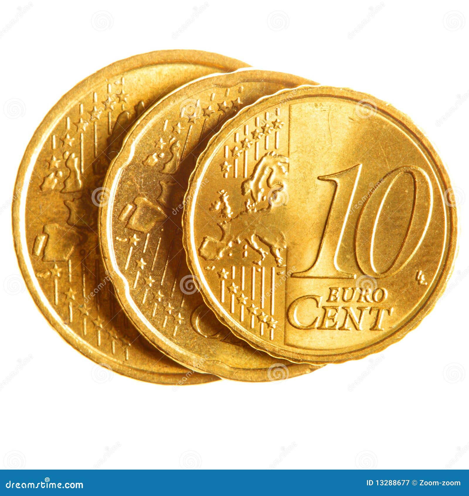Euro cent coins stock image. Image of business, front - 13288677