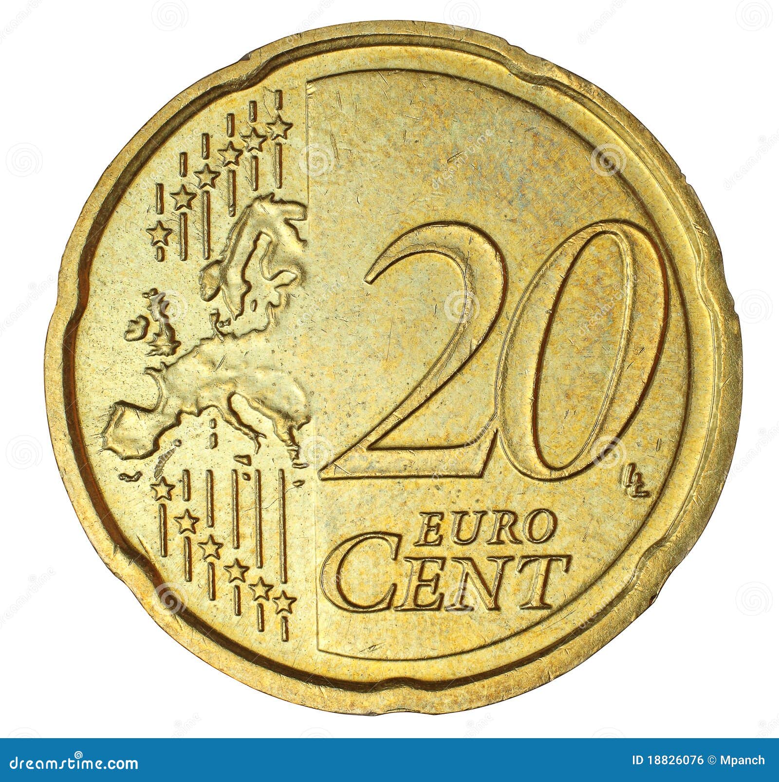 Euro cent twintig stock foto. Image of europa, inflatie - 18826076