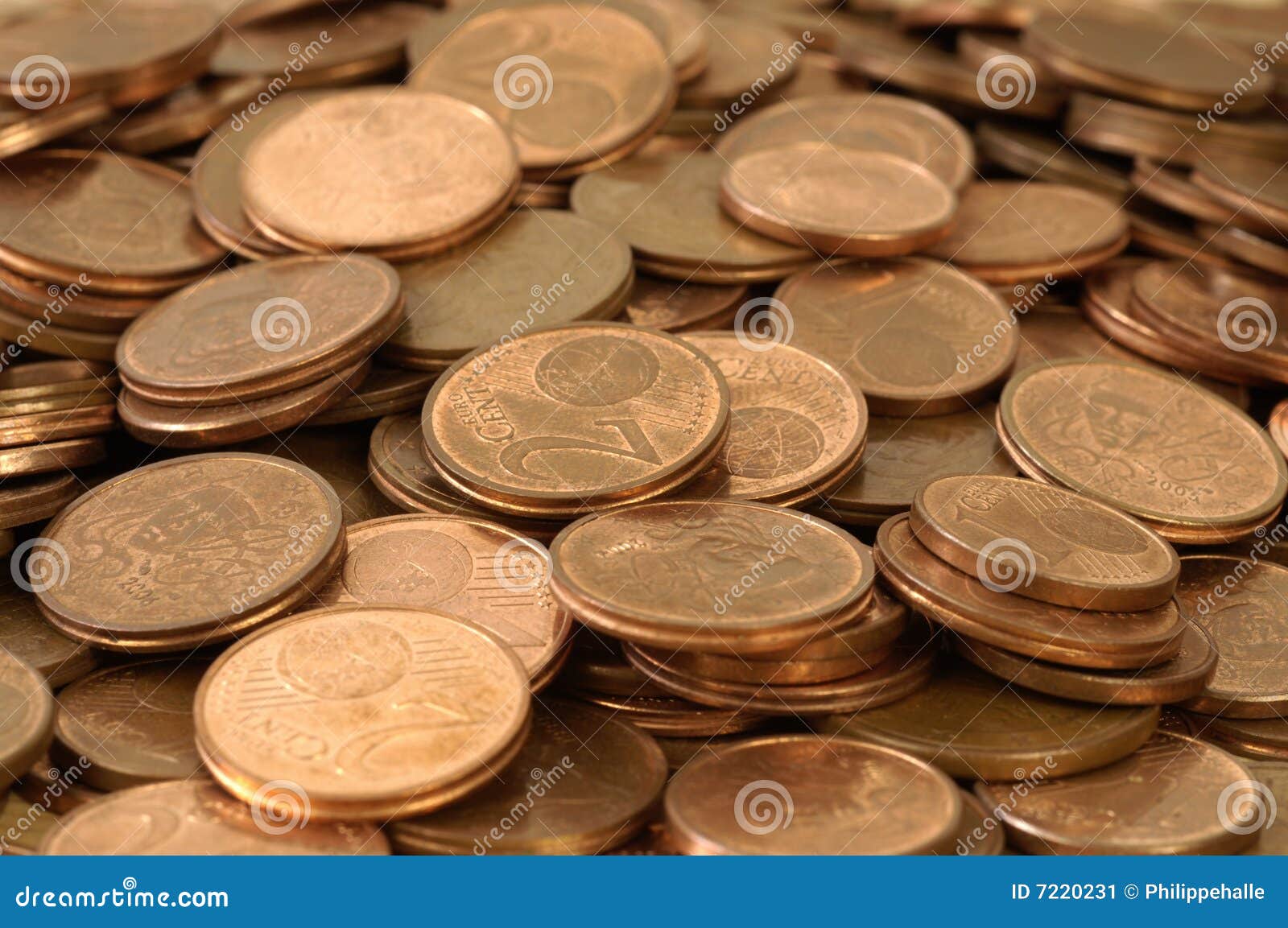 Euro centen stock afbeelding. Image of centen, begrip - 7220231