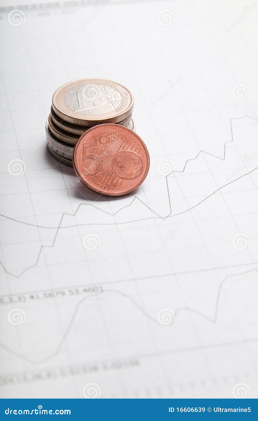 Euro with chart stock image. Image of finance, rate, graph - 16606639