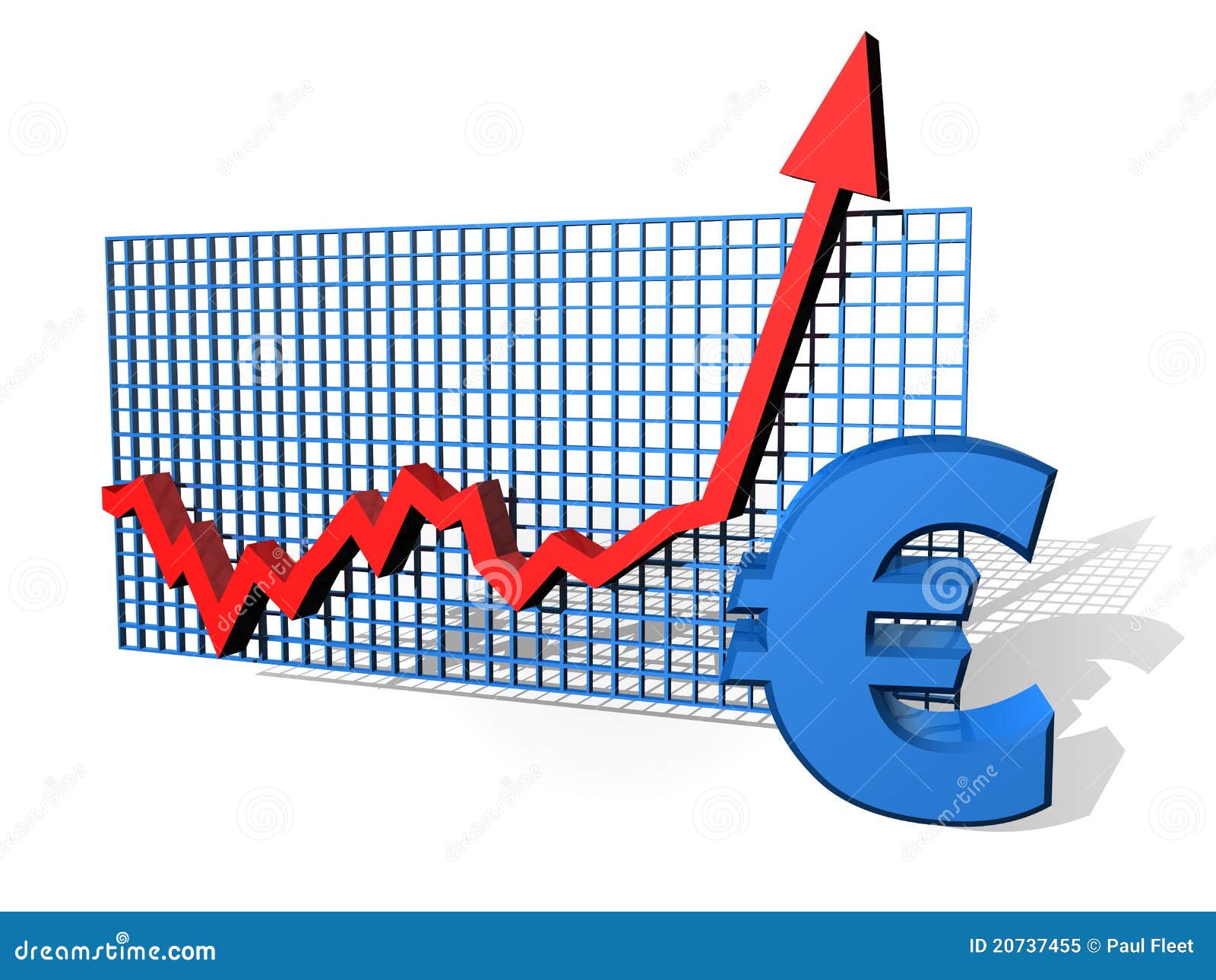 Euro chart stock illustration. Illustration of diagram - 20737455
