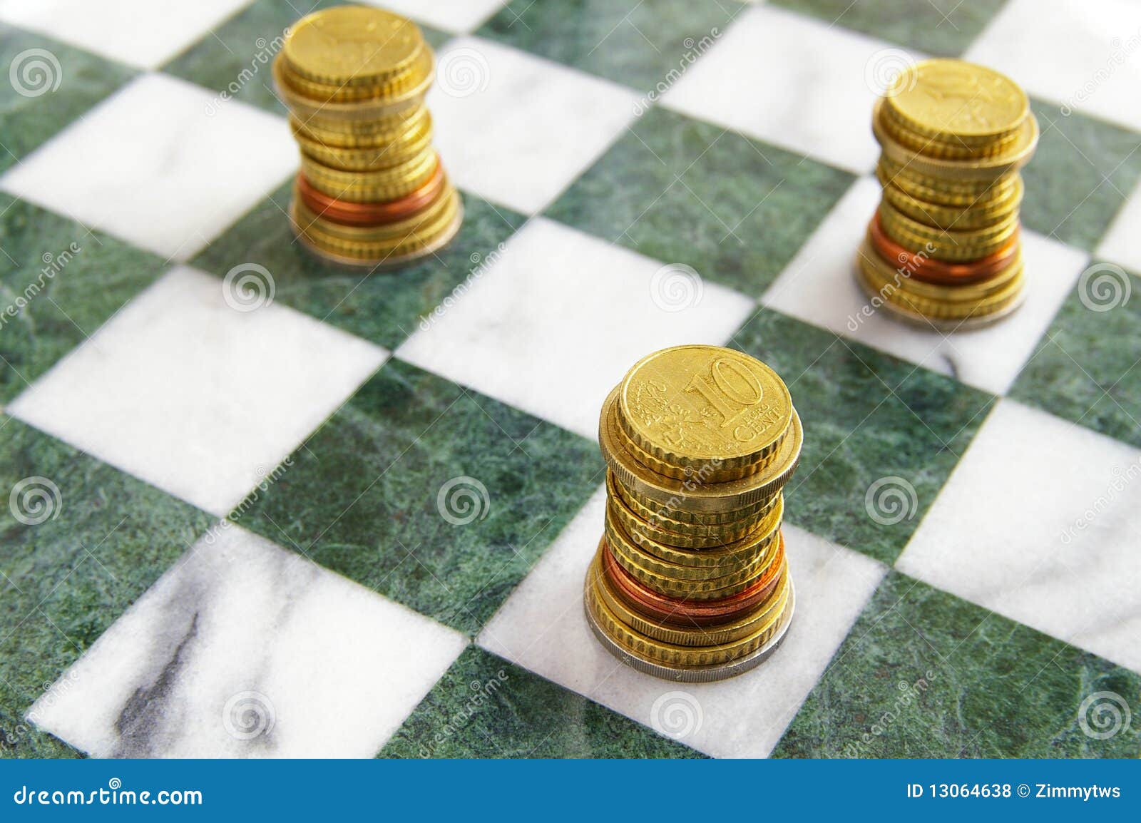 Euro chess stock photo. Image of european, think, coins - 13064638
