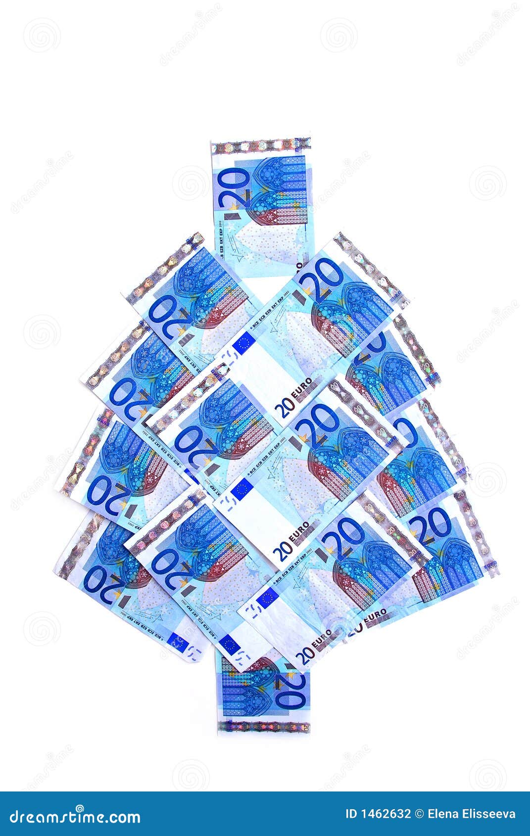Euro christmas tree stock photo. Image of bank, holiday - 1462632