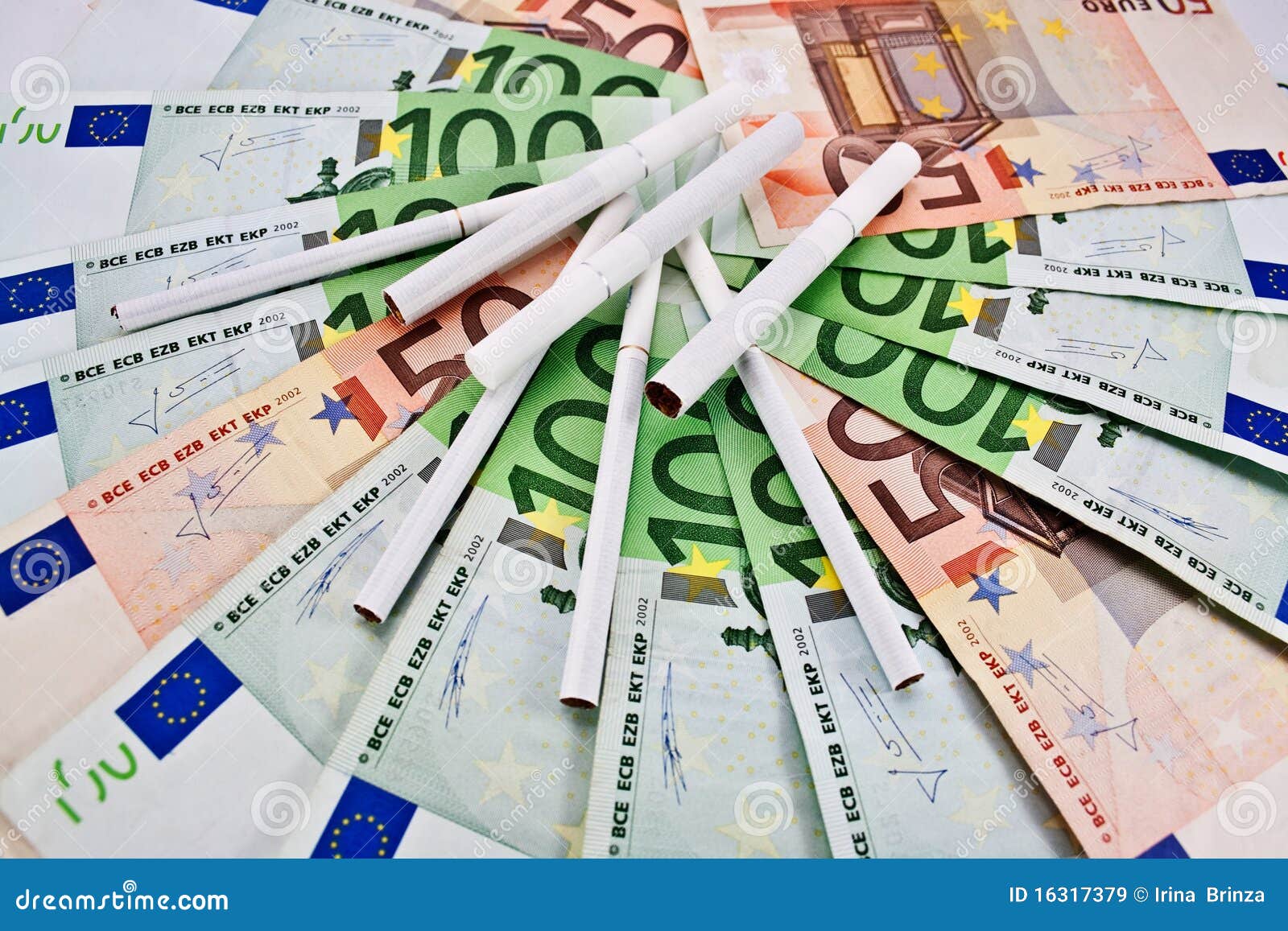 Euro and cigarettes stock image. Image of tobacco, problems - 16317379