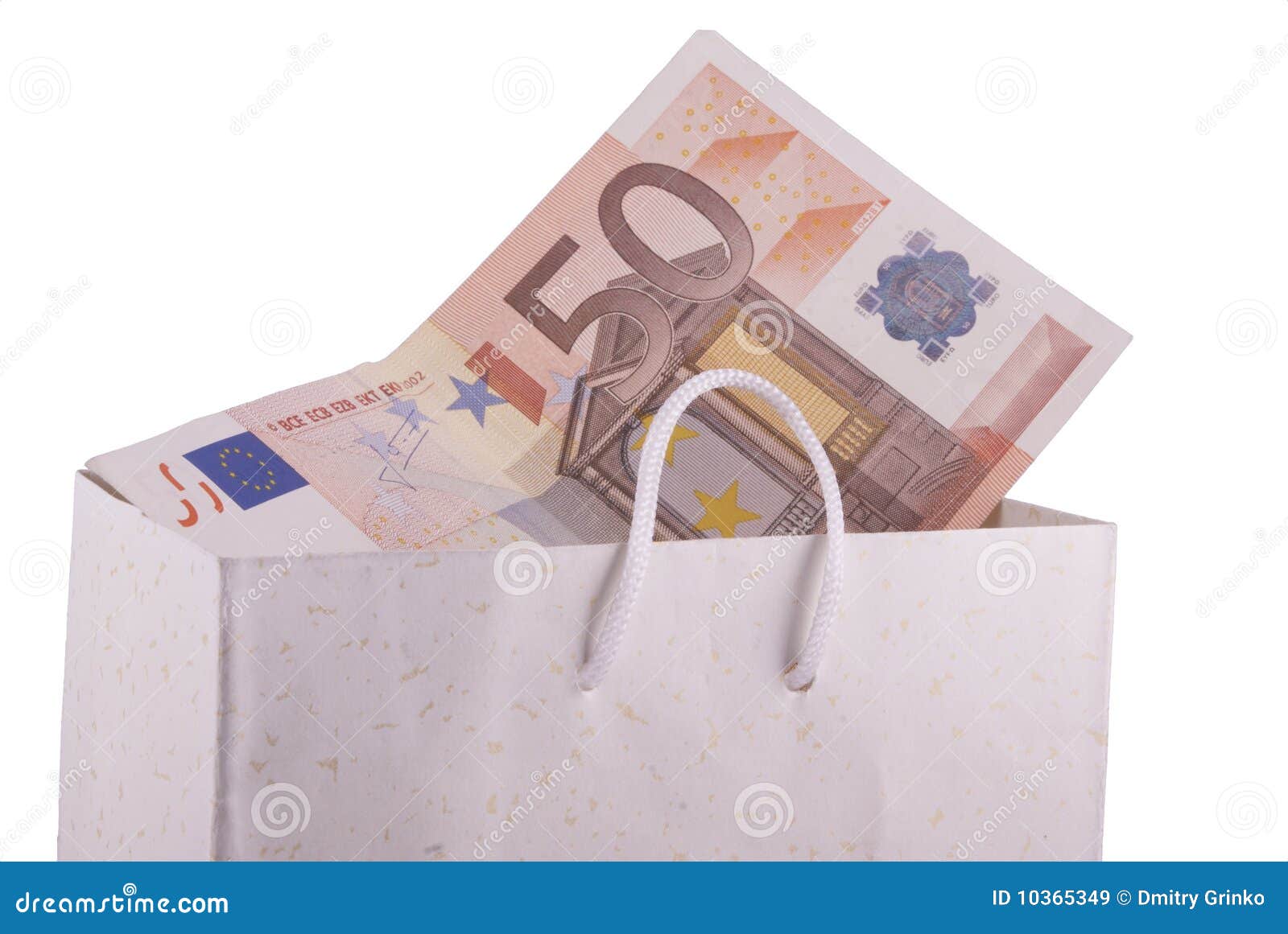 Euro cinquante de sac image stock. Image du patrimoine - 10365349