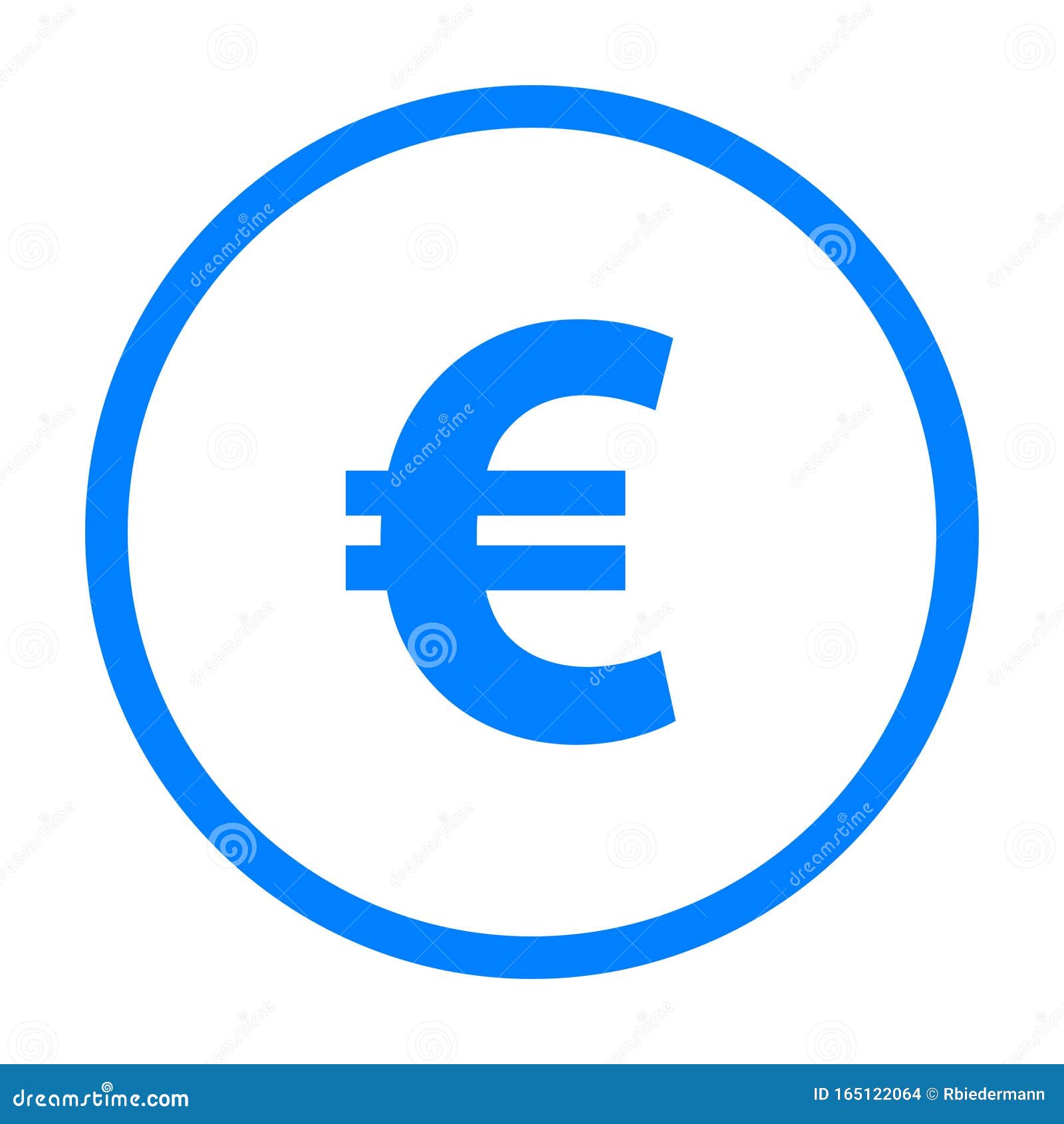 Euro and circle stock vector. Illustration of symbol - 165122064