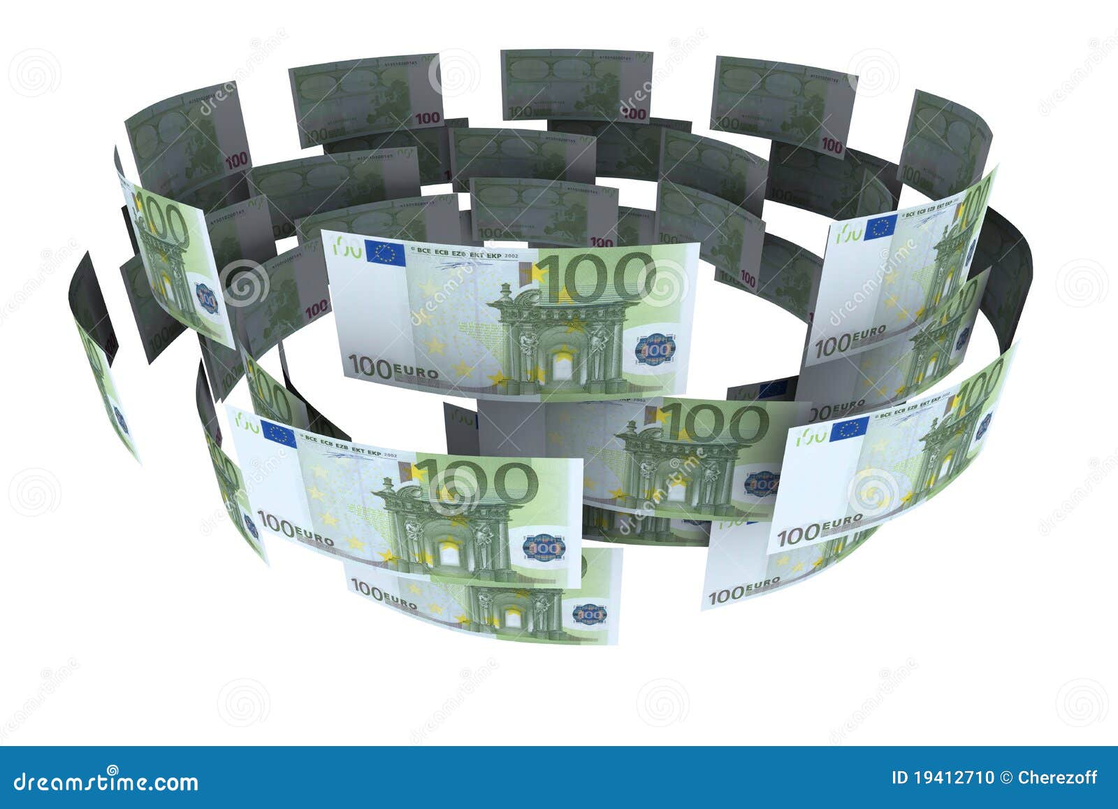 Euro in Circulation of Money Stock Illustration - Illustration of color ...
