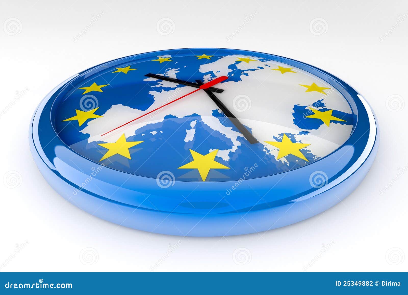 Euro Clock Crisis stock illustration. Illustration of concept - 25349882