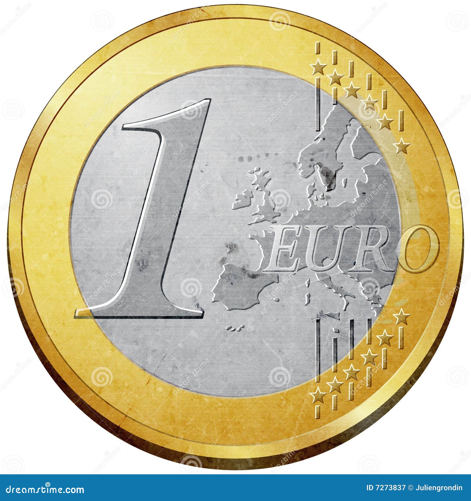 Euro coin stock illustration. Illustration of european - 7273837