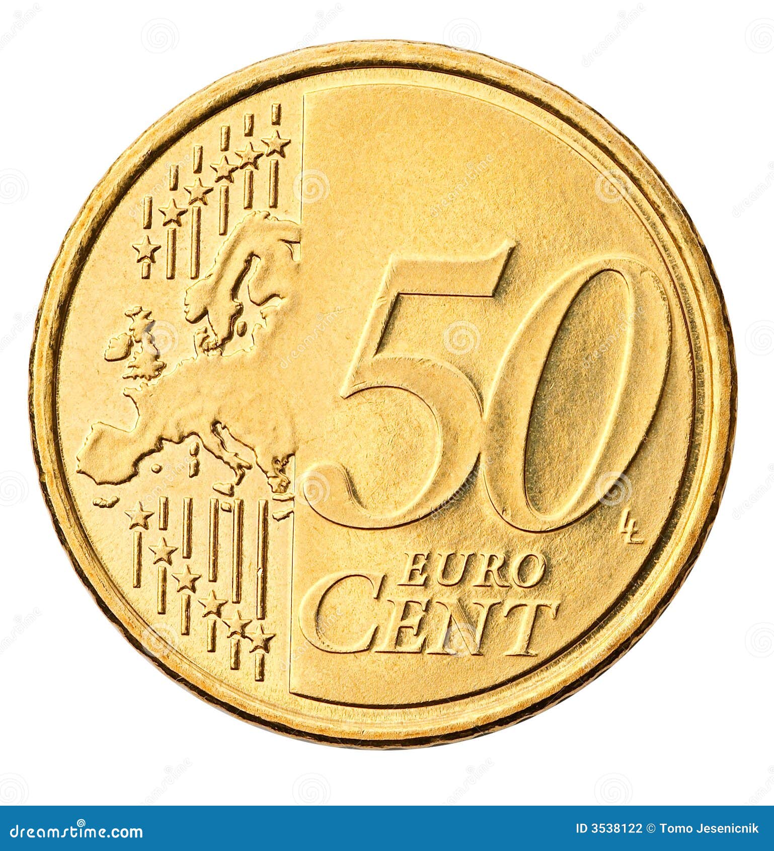 Euro Coin Isolated on White Stock Photo - Image of business, currency ...