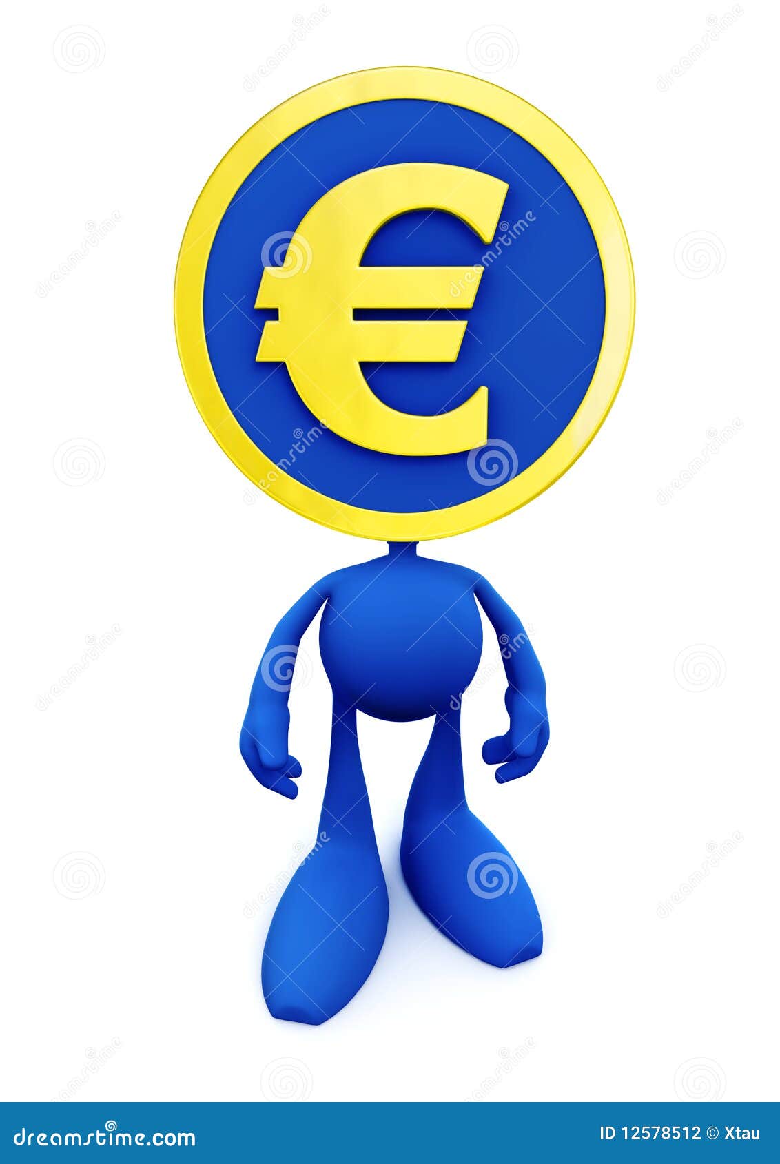 Euro Coin-Man stock illustration. Illustration of isolated - 12578512