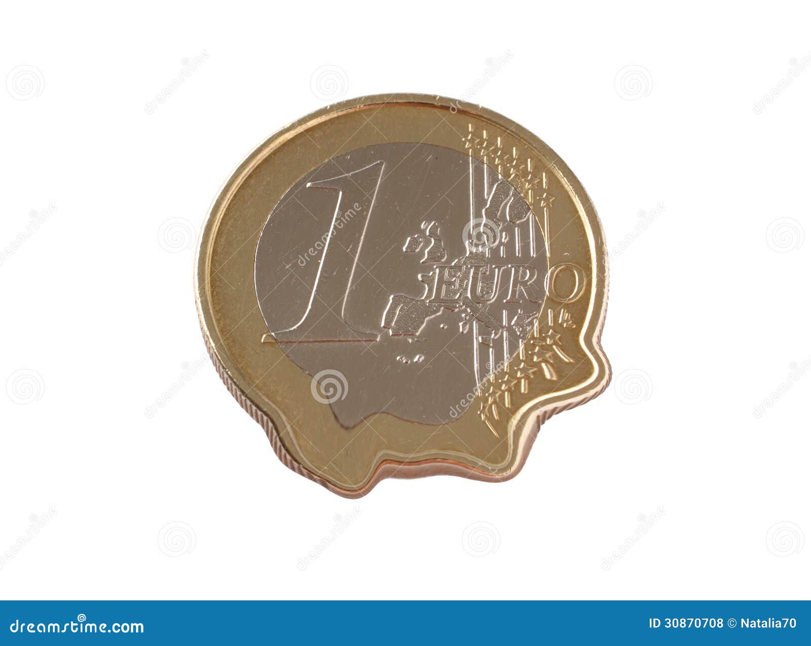 Euro Coin Melting stock photo. Image of wealth, union - 30870708
