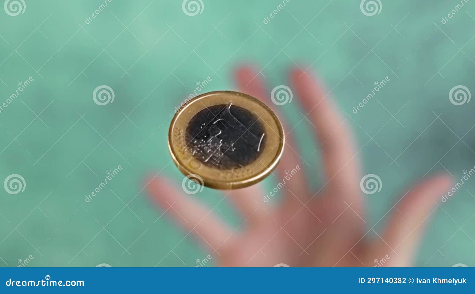 Euro Coin is Thrown in Slow Motion Stock Footage - Video of investment ...