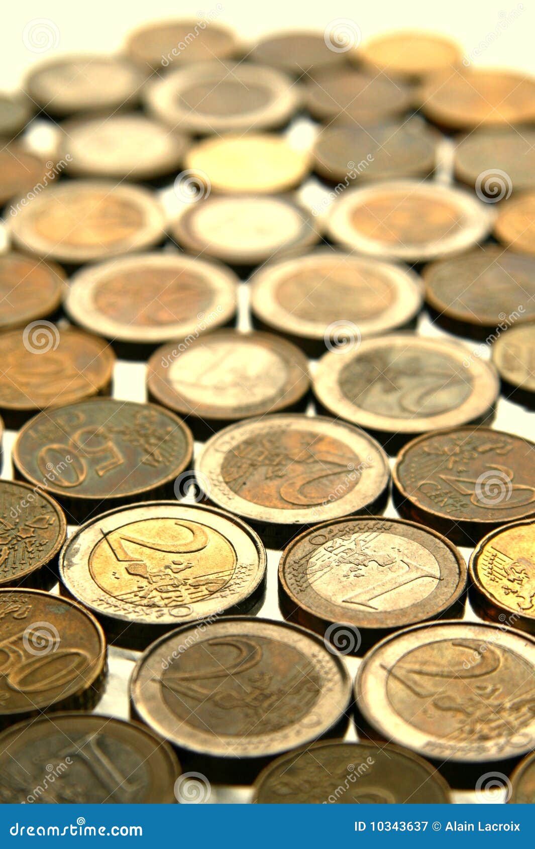 Euro coins stock image. Image of economics, economic - 10343637