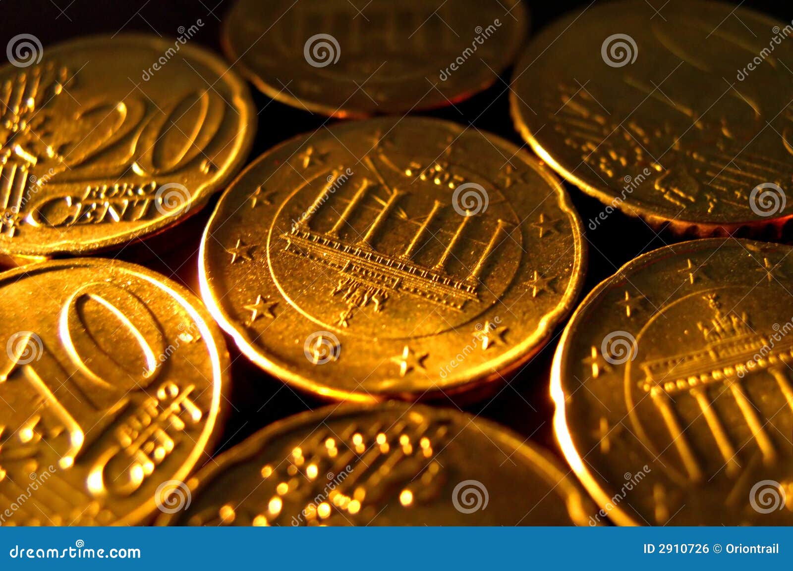 Euro coins stock photo. Image of coin, banks, centered - 2910726
