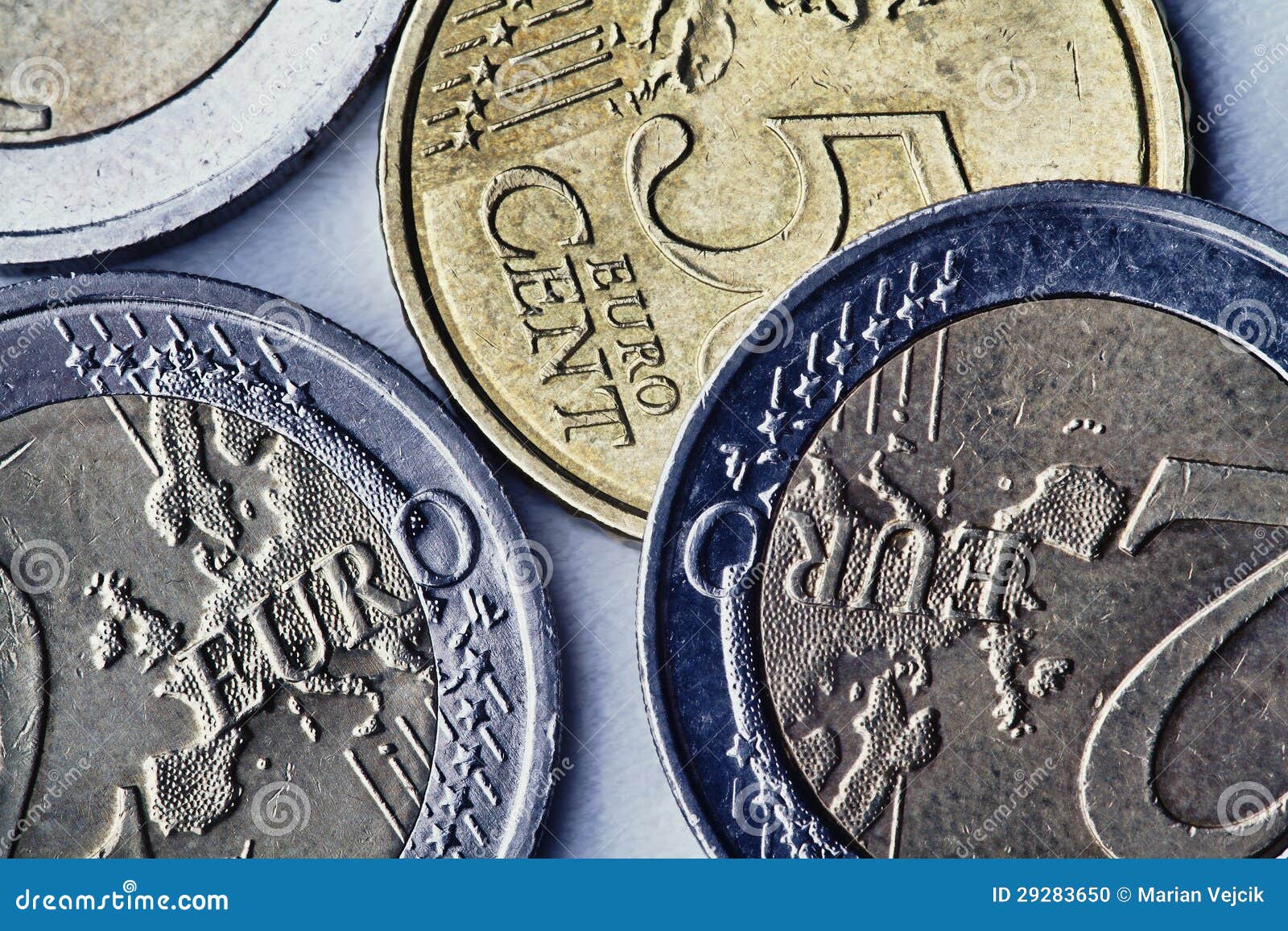 Euro coins stock photo. Image of gold, economic, edge - 29283650