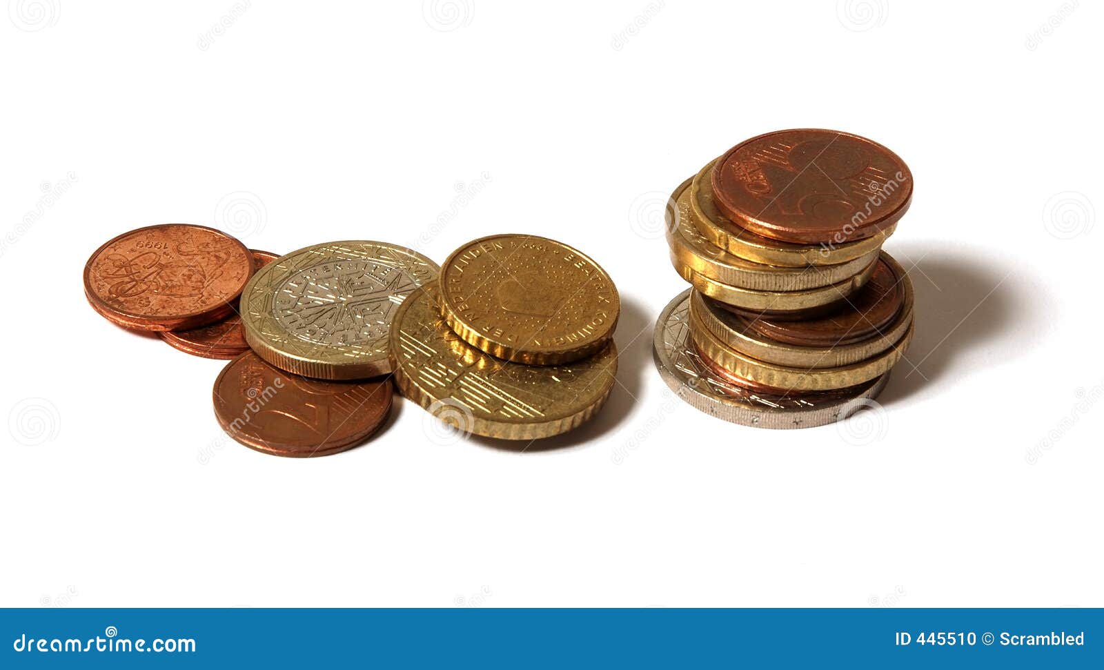 Euro coins stock photo. Image of finance, european, bank - 445510