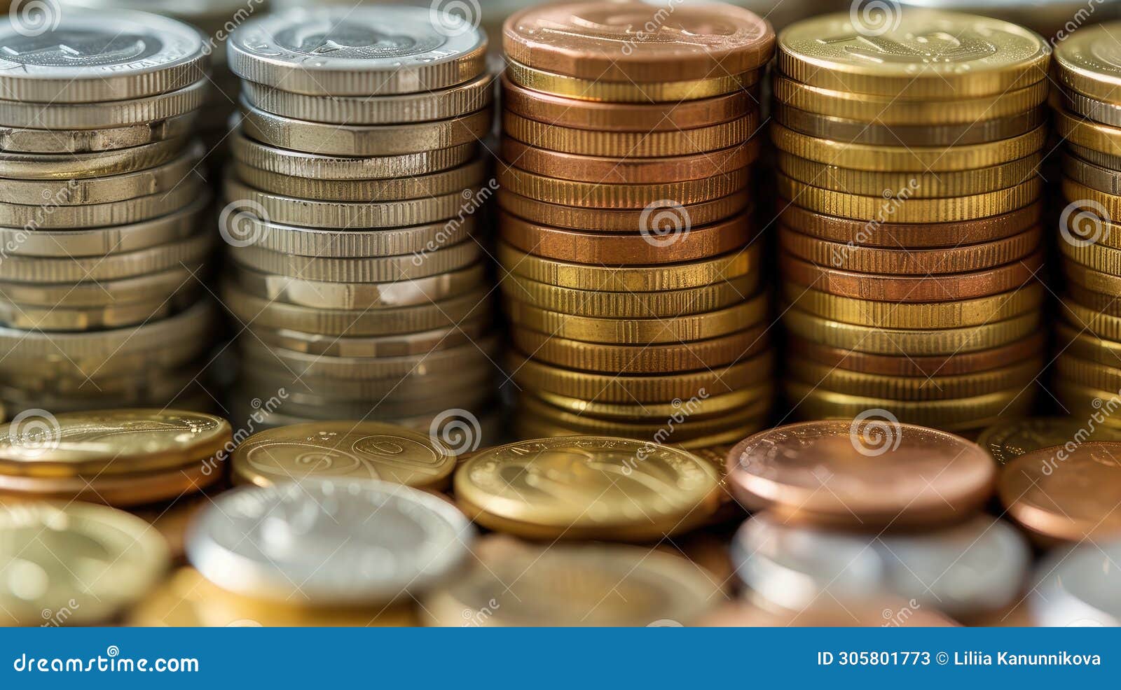 Euro Coins Arranged in Various Positions, Highlighting the Unique ...