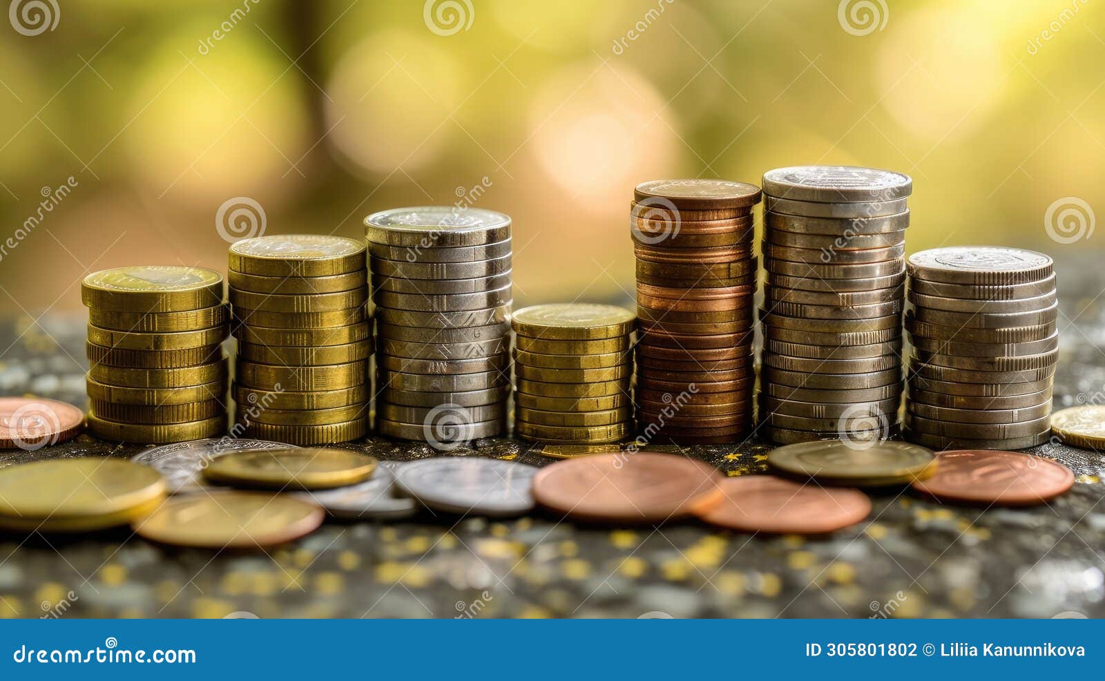 Euro Coins Arranged in Various Positions, Highlighting the Unique ...