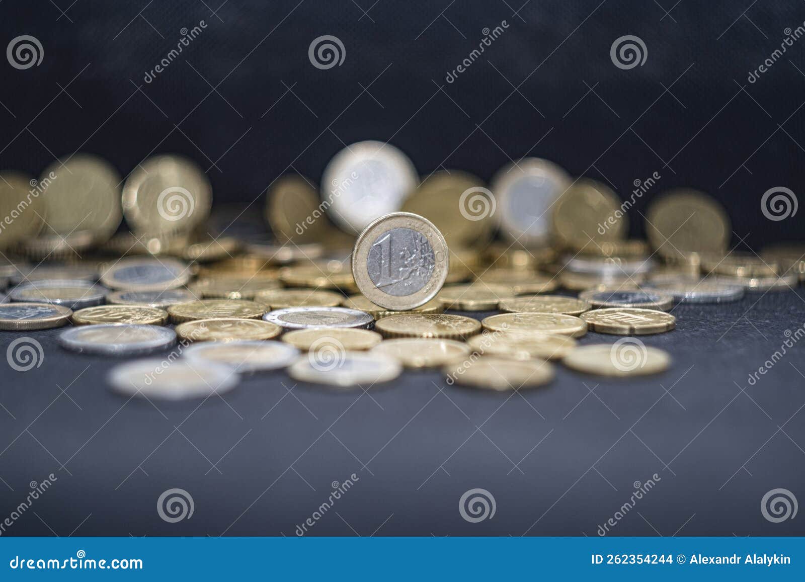Euro Coins and Computer Keyboard Stock Photo - Image of investment ...