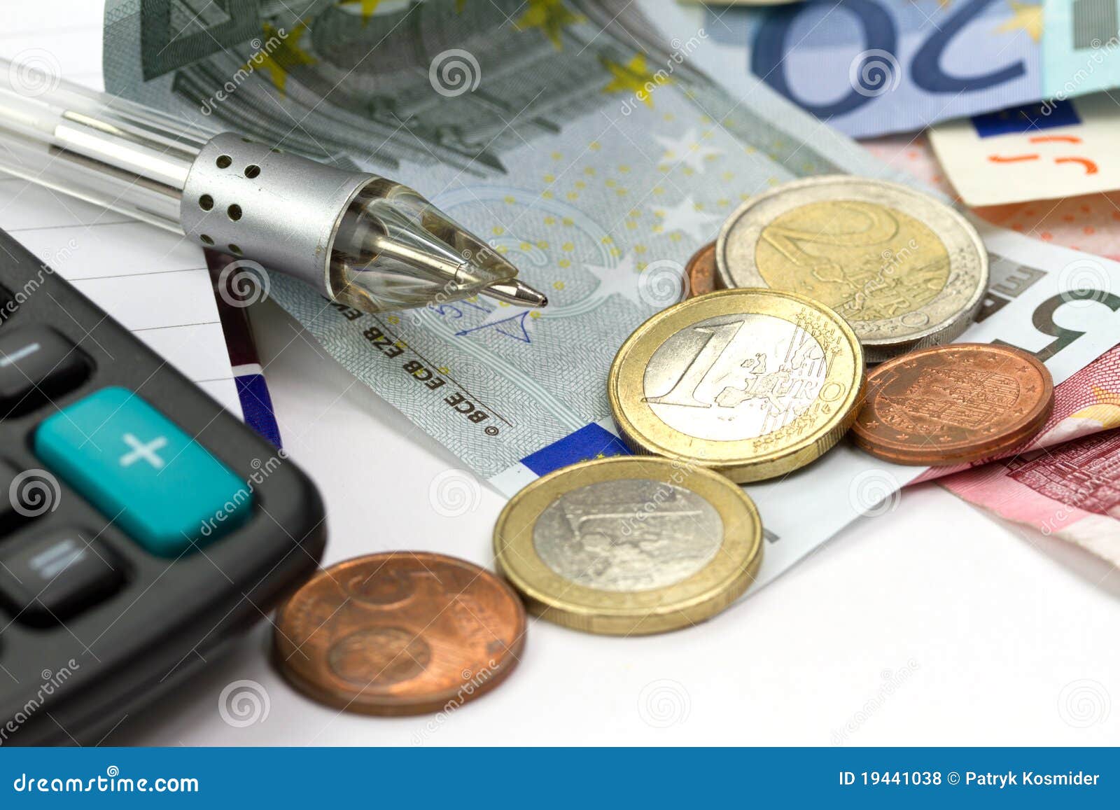 Euro conteggio dei soldi fotografia stock. Immagine di nero - 19441038