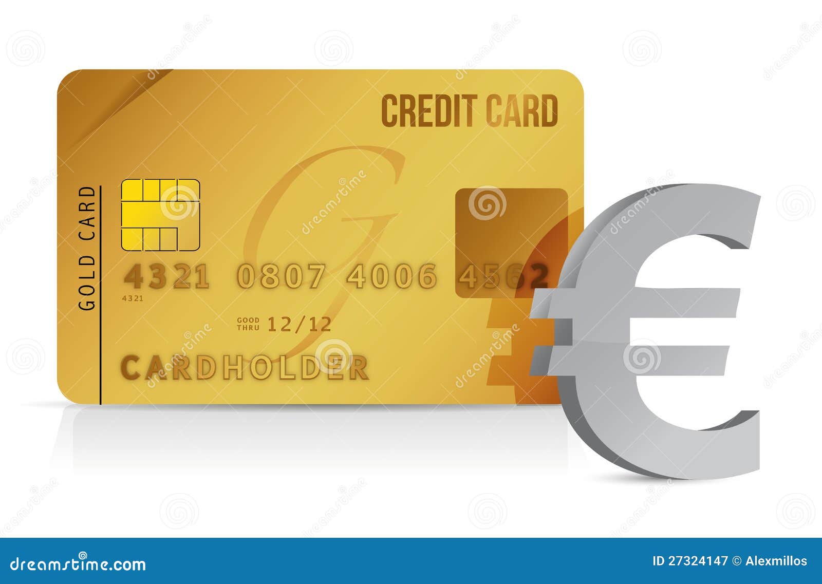 Euro Credit Card Concept Illustration Design Stock Illustration ...