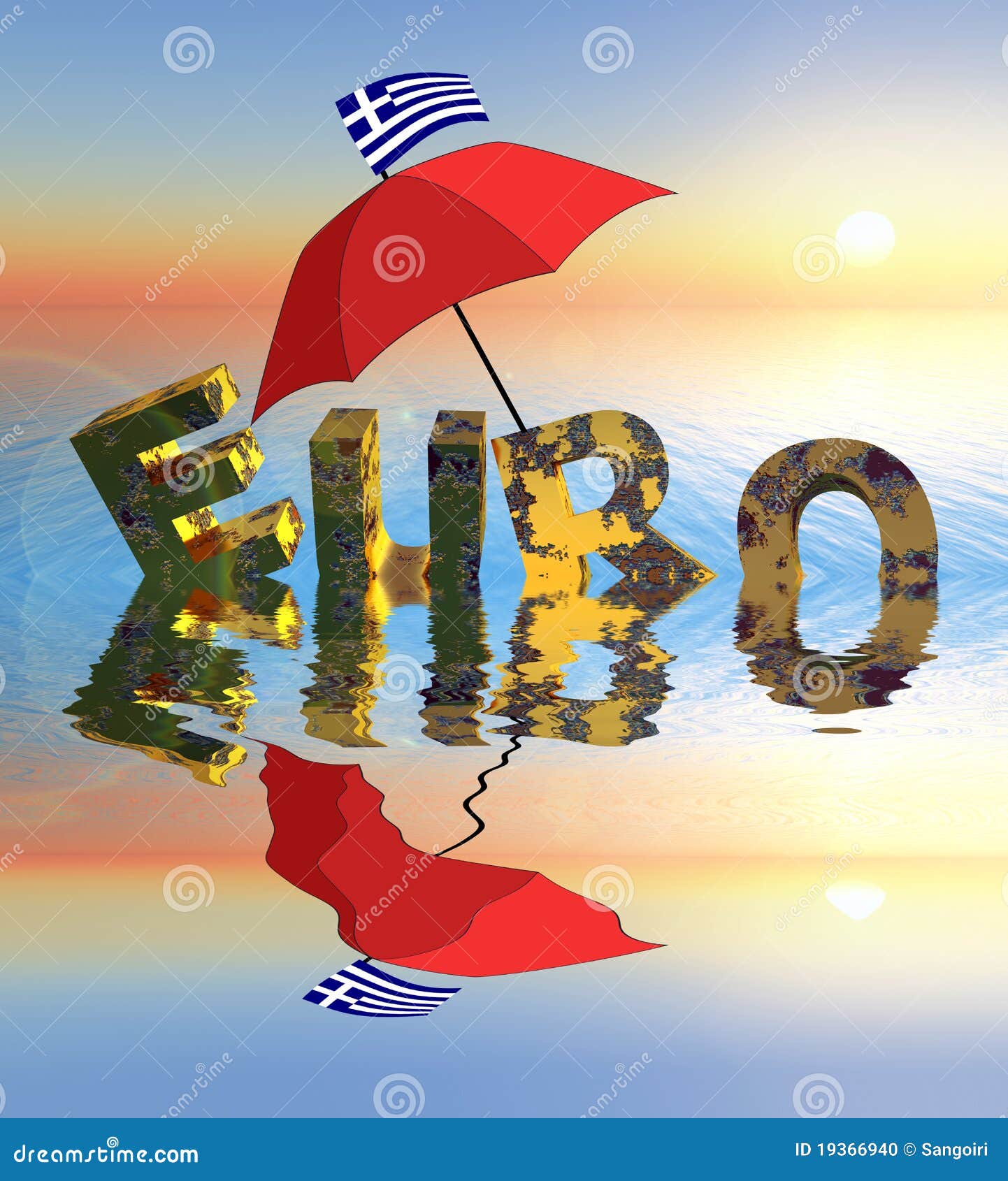 Euro crisis stock illustration. Illustration of money - 19366940