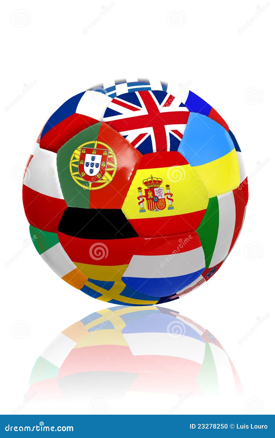 Euro cup Ball stock photo. Image of competition, flags - 23278250