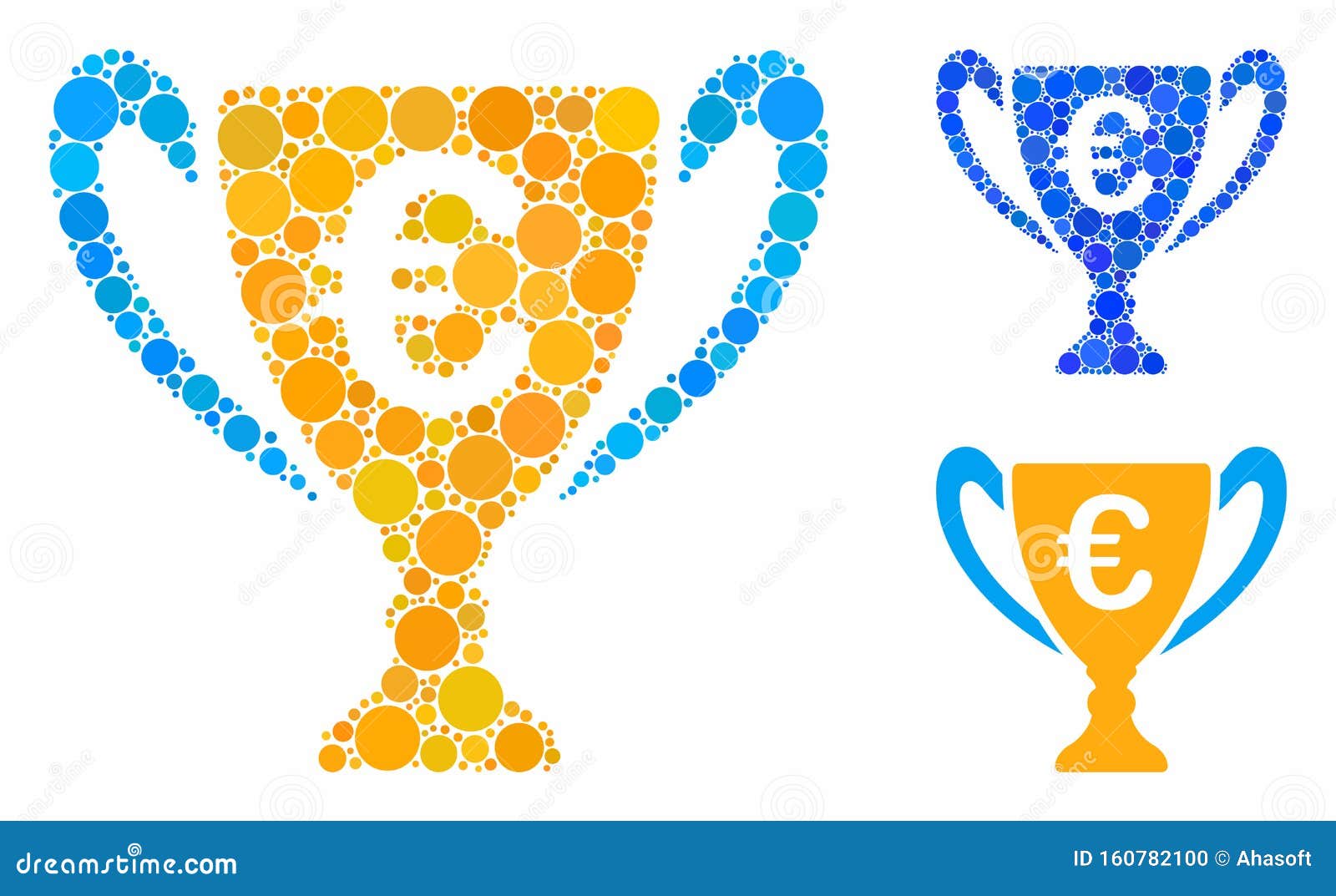 Euro Cup Mosaic Icon of Circle Dots Stock Vector - Illustration of gold ...