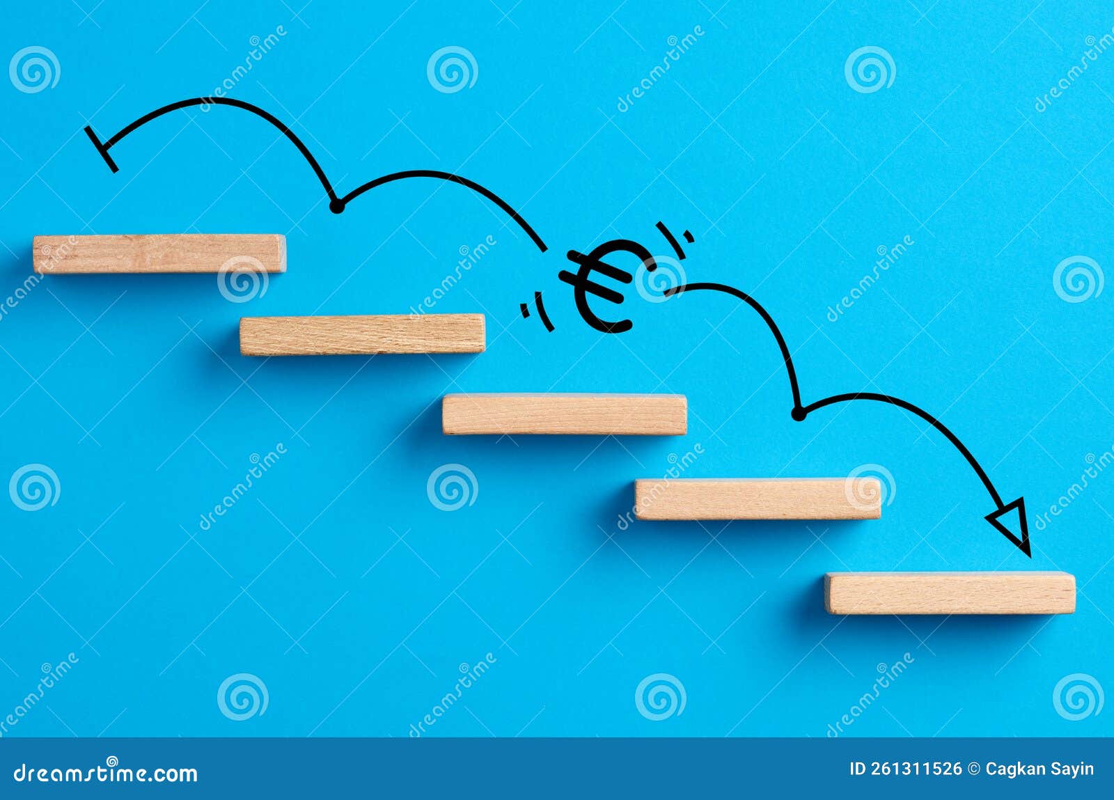 Euro Currency Falls Down. Decrease in Exchange Rate, Devaluation, and ...