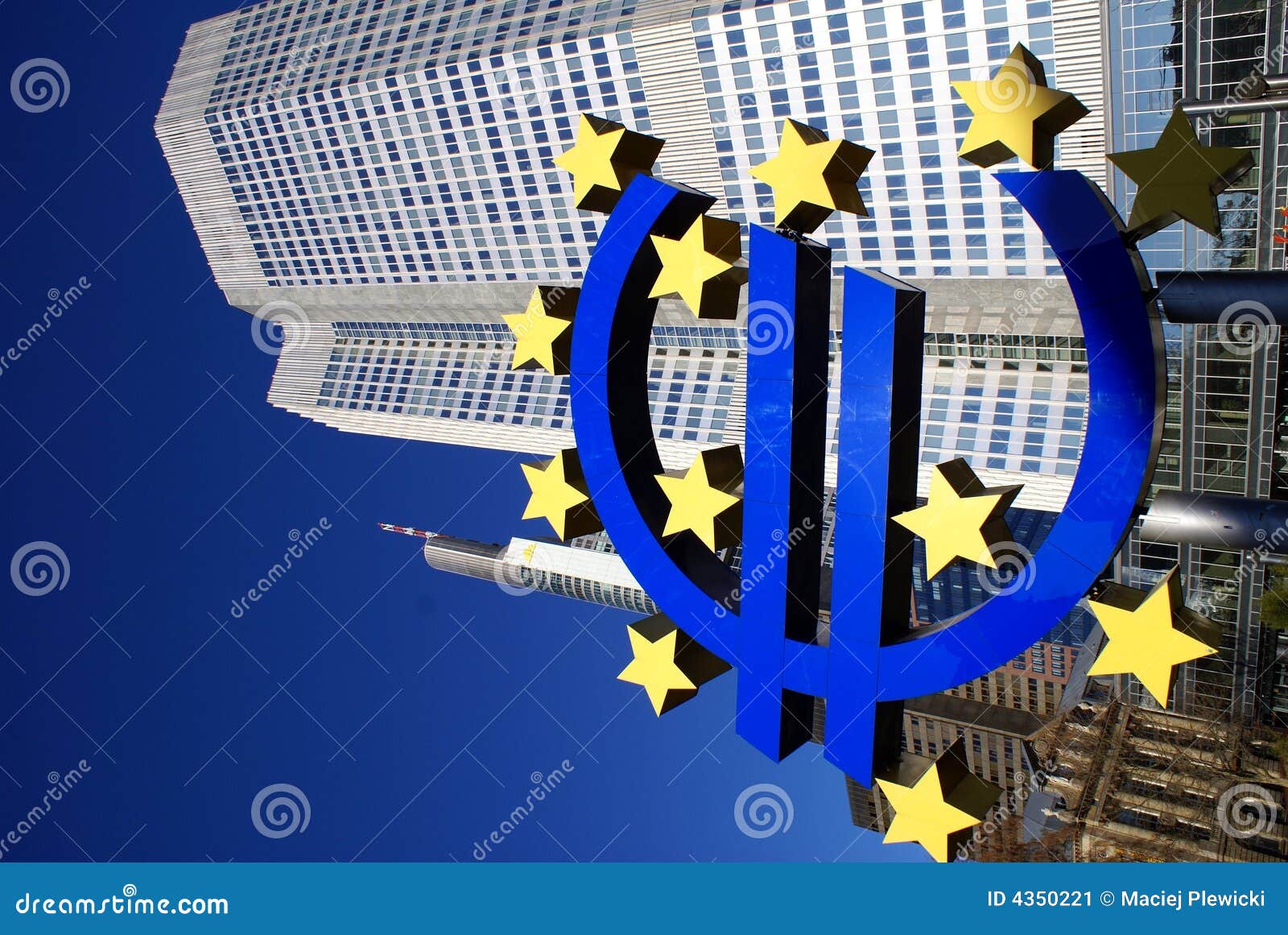 Euro currency sign stock image. Image of offices, frankfurt - 4350221