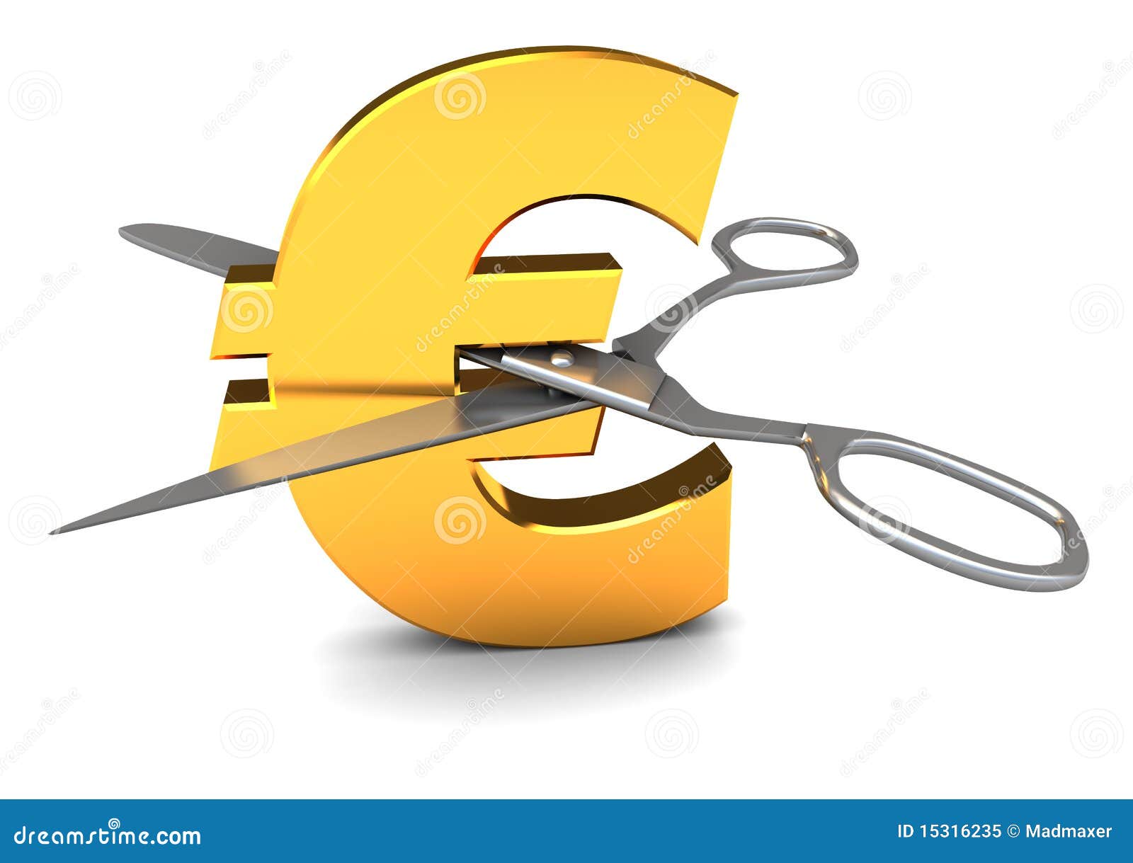 Euro cut stock illustration. Illustration of blade, scissors - 15316235