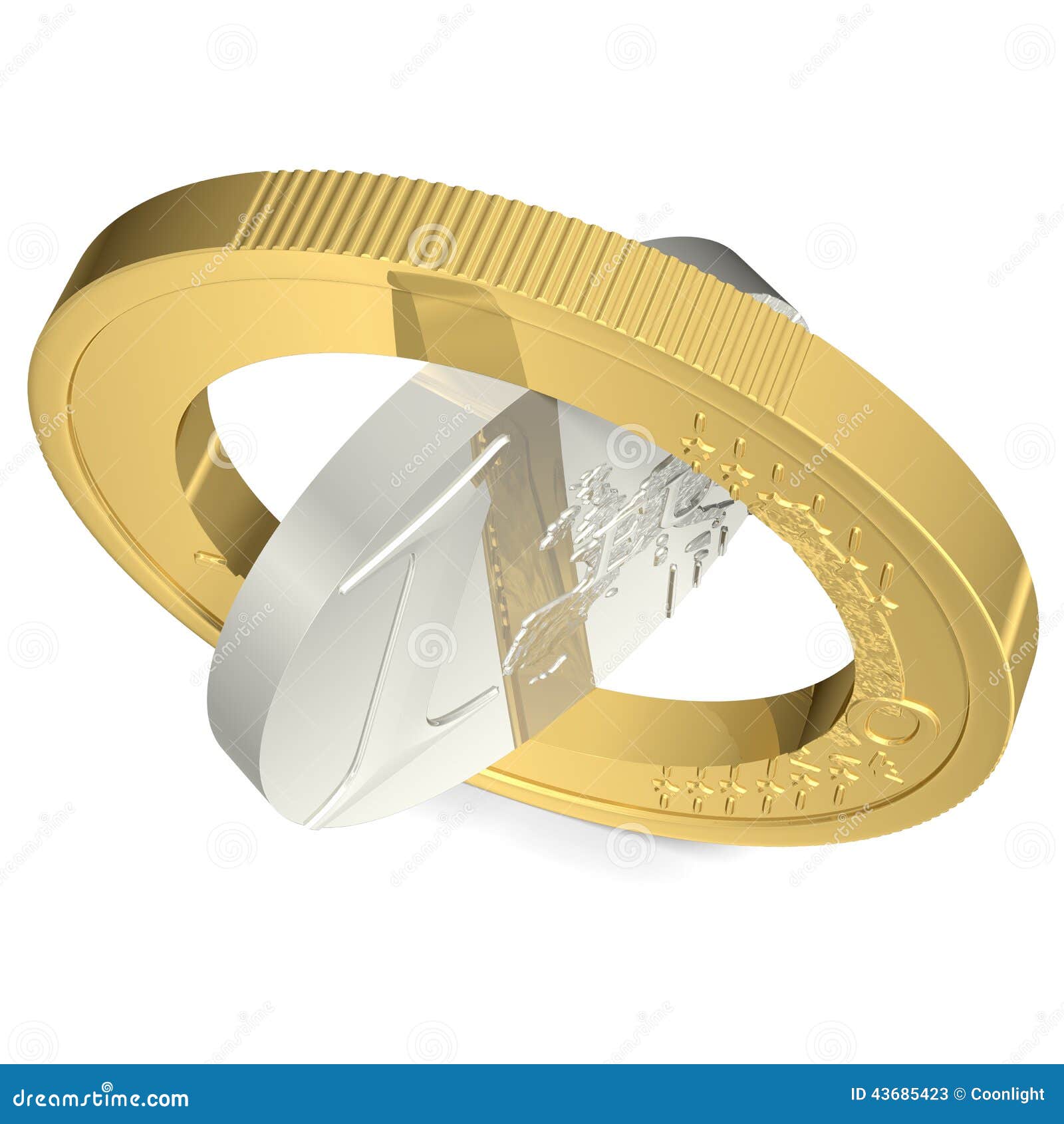 Euro Cut in Pieces and Skewed Stock Illustration - Illustration of loss ...