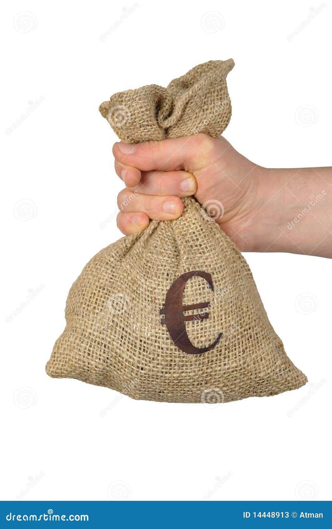 Euro dans un sac image stock. Image du récession, européen - 14448913