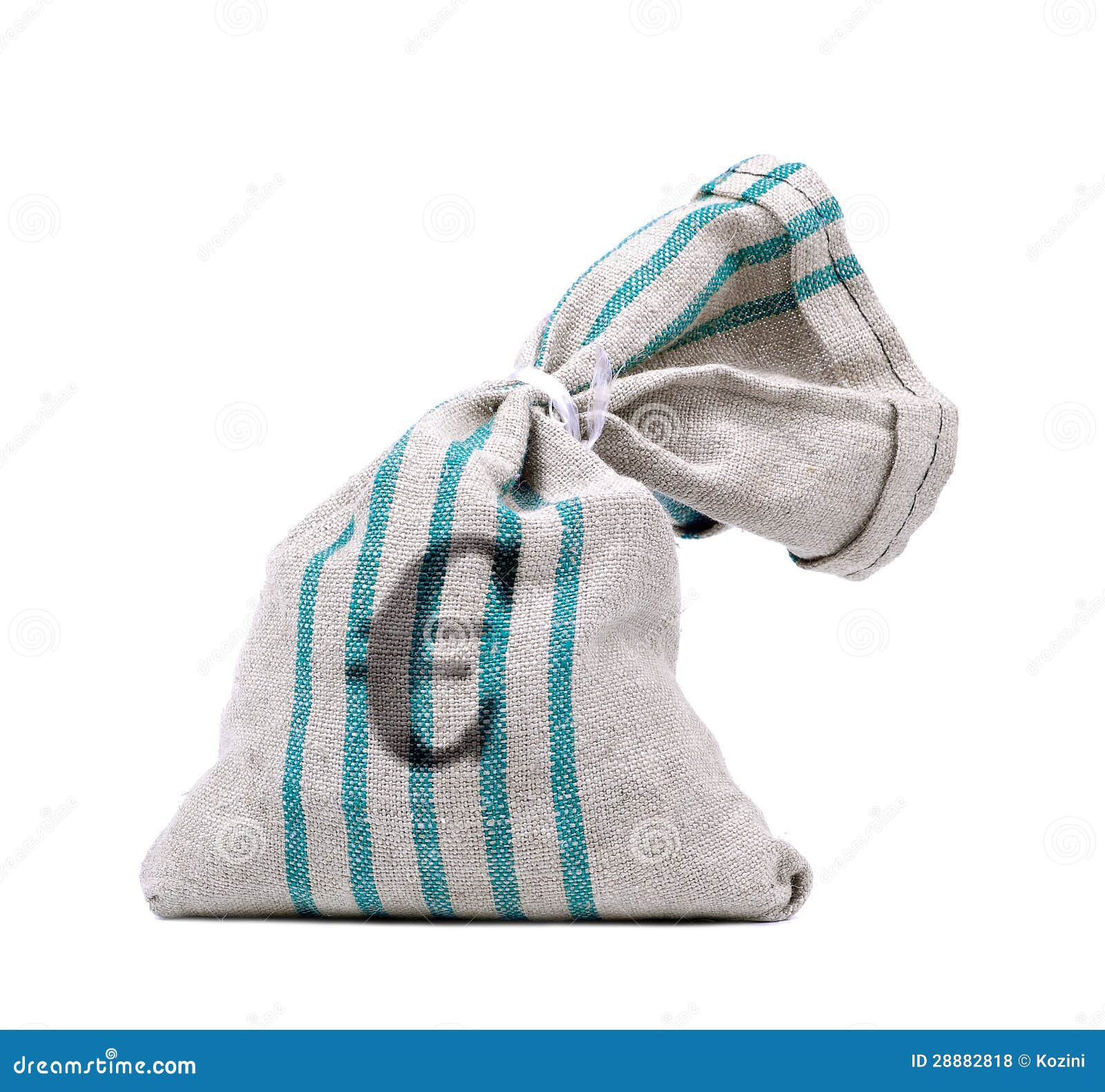 Euro de sac d'argent photo stock. Image du cadeau, vente - 28882818